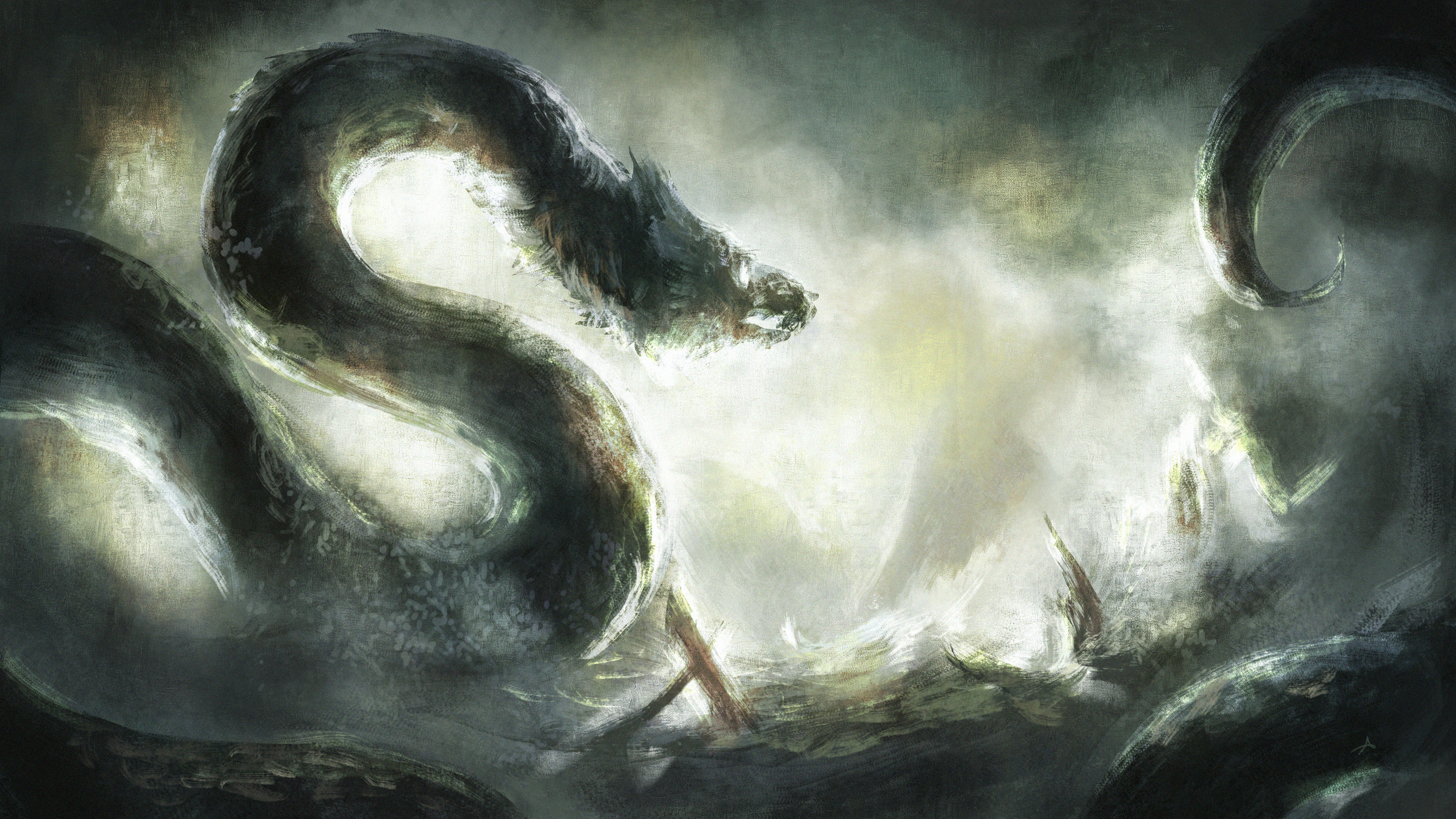 The Midgard Serpent by Alessia H. Valastro : r/ImaginaryLeviathans