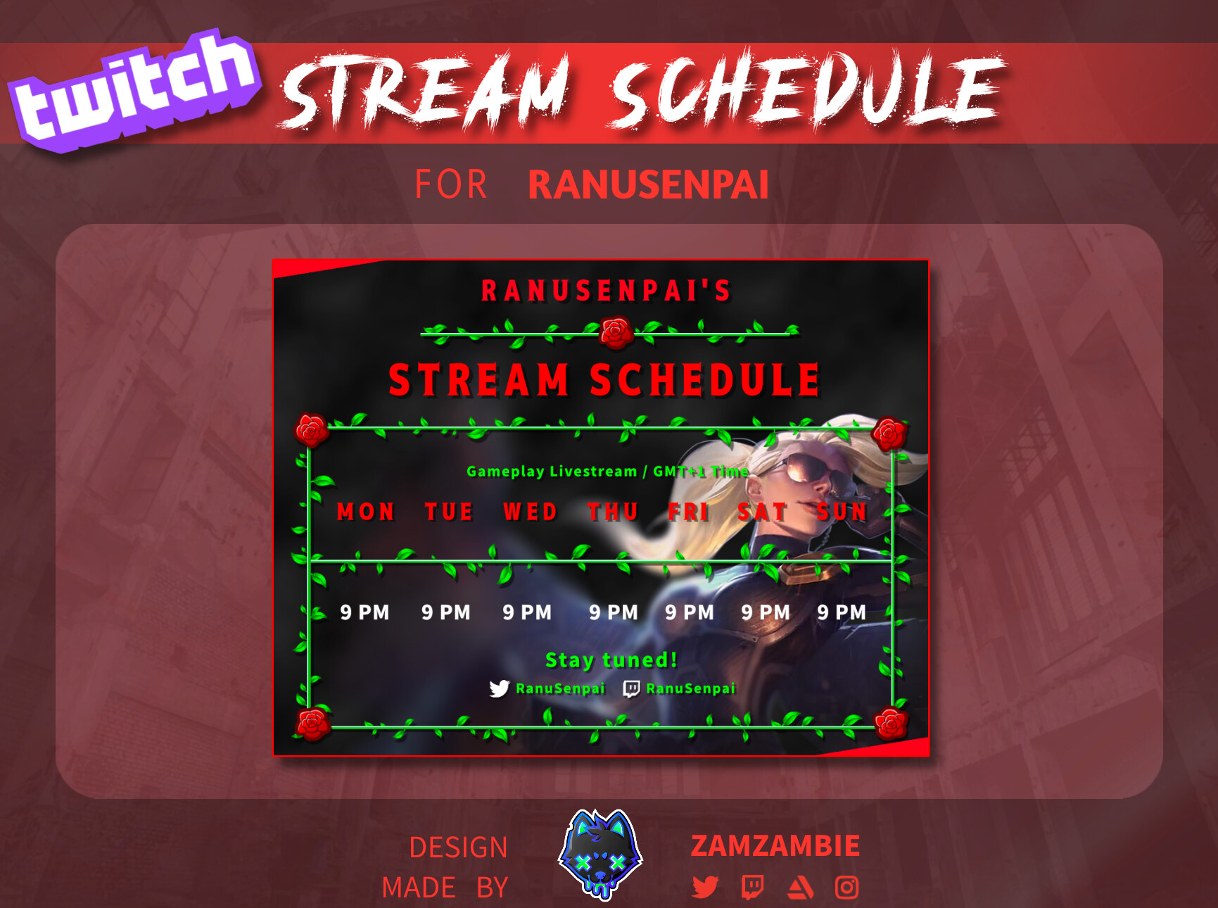ArtStation - Stream Schedule - RanuSenpai