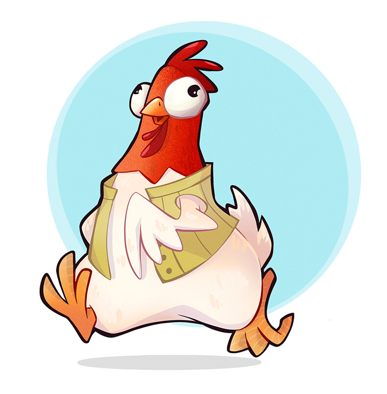 Crazy Chicken Cartoon