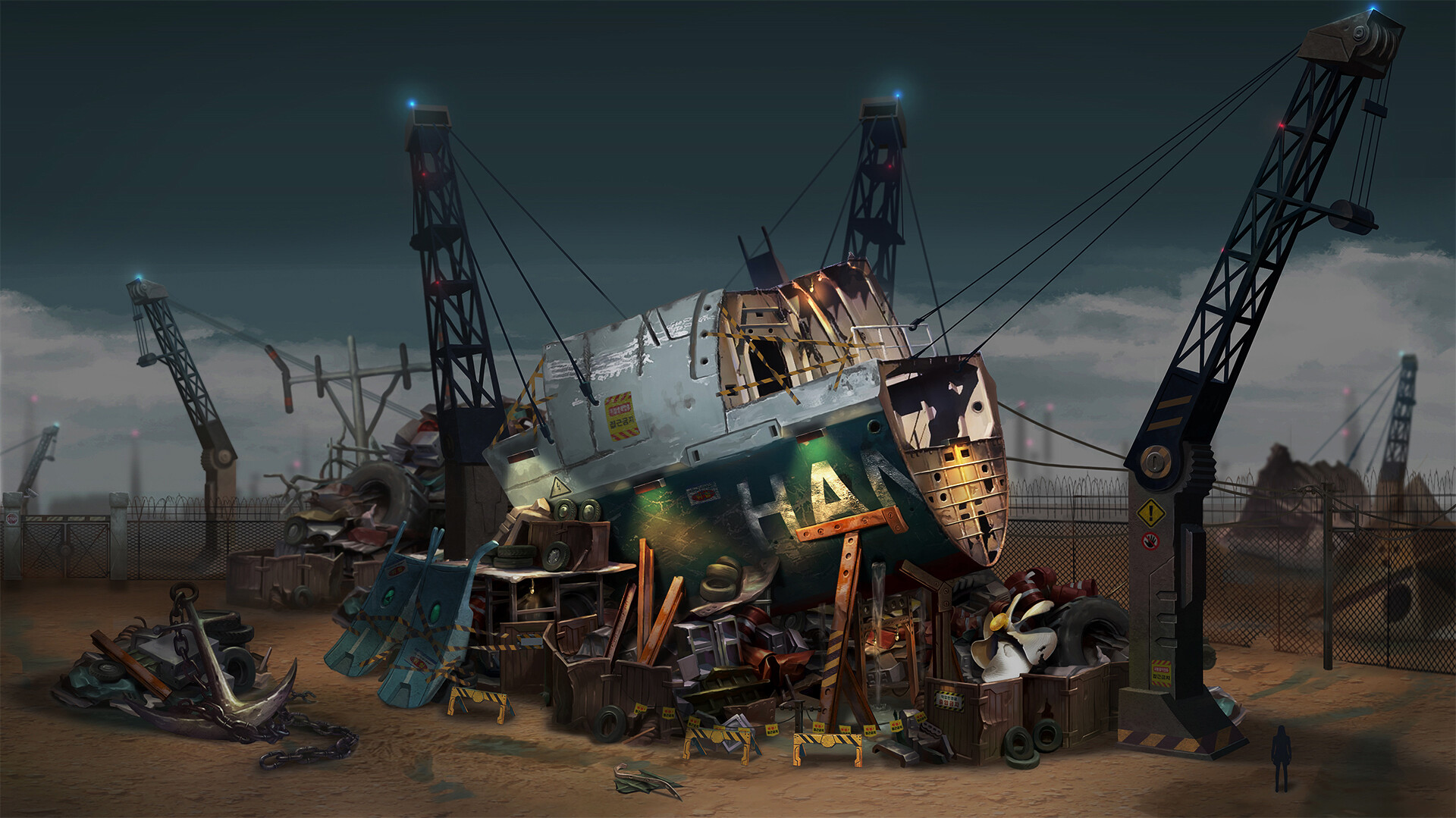 ArtStation - scrapyard & boxtown