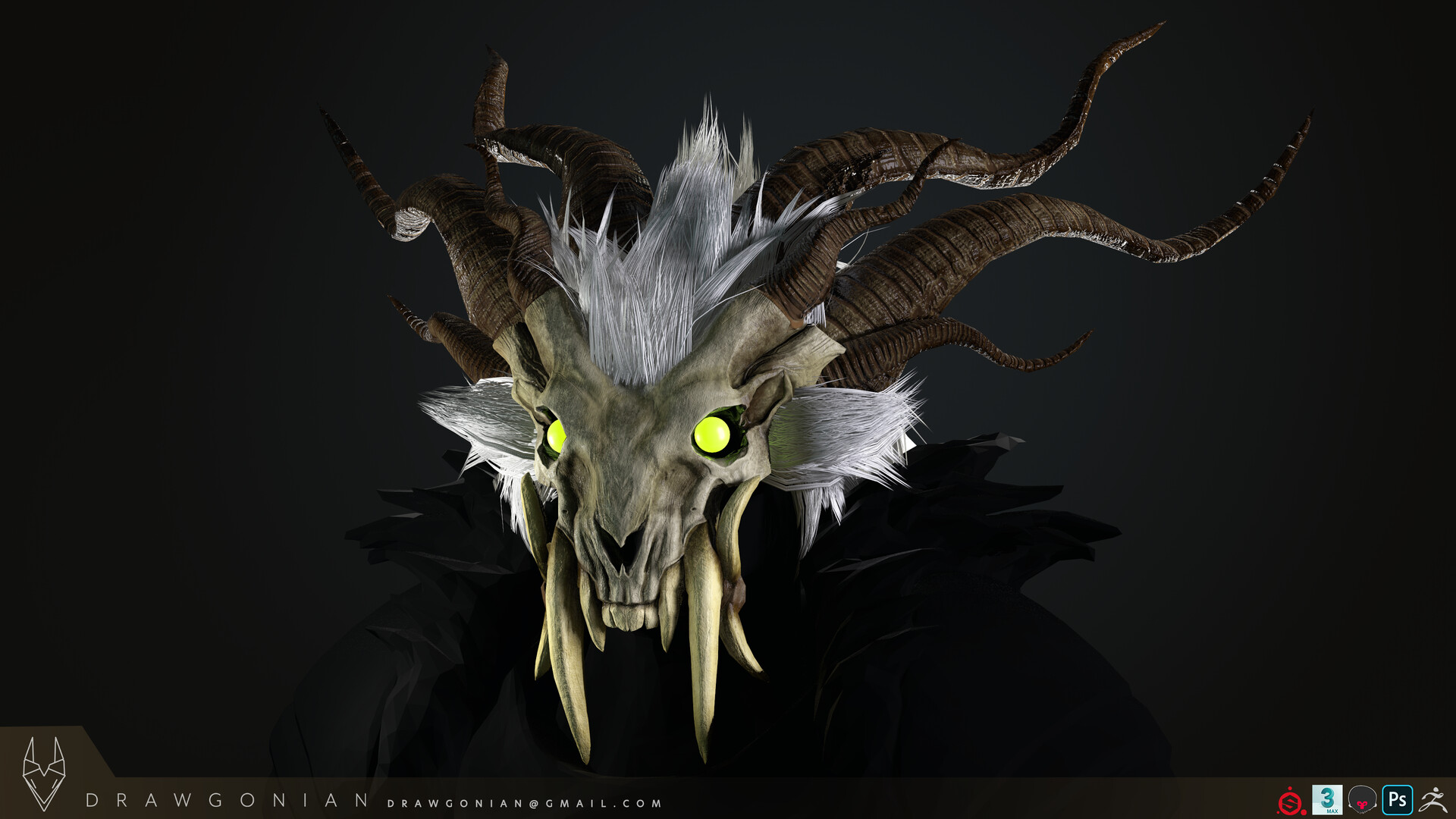 Saad Baloch - Drawgonian - Druid Helm - Diablo 4 study