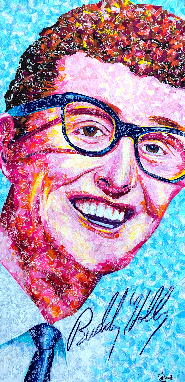 Daniel Scott - Buddy Holly – Candy Wrapper Portrait