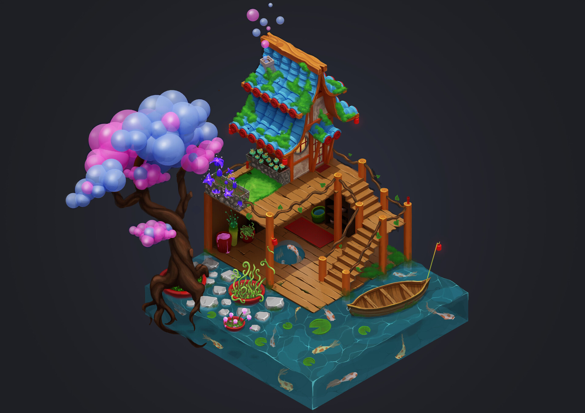 ArtStation - Isometric witch hut