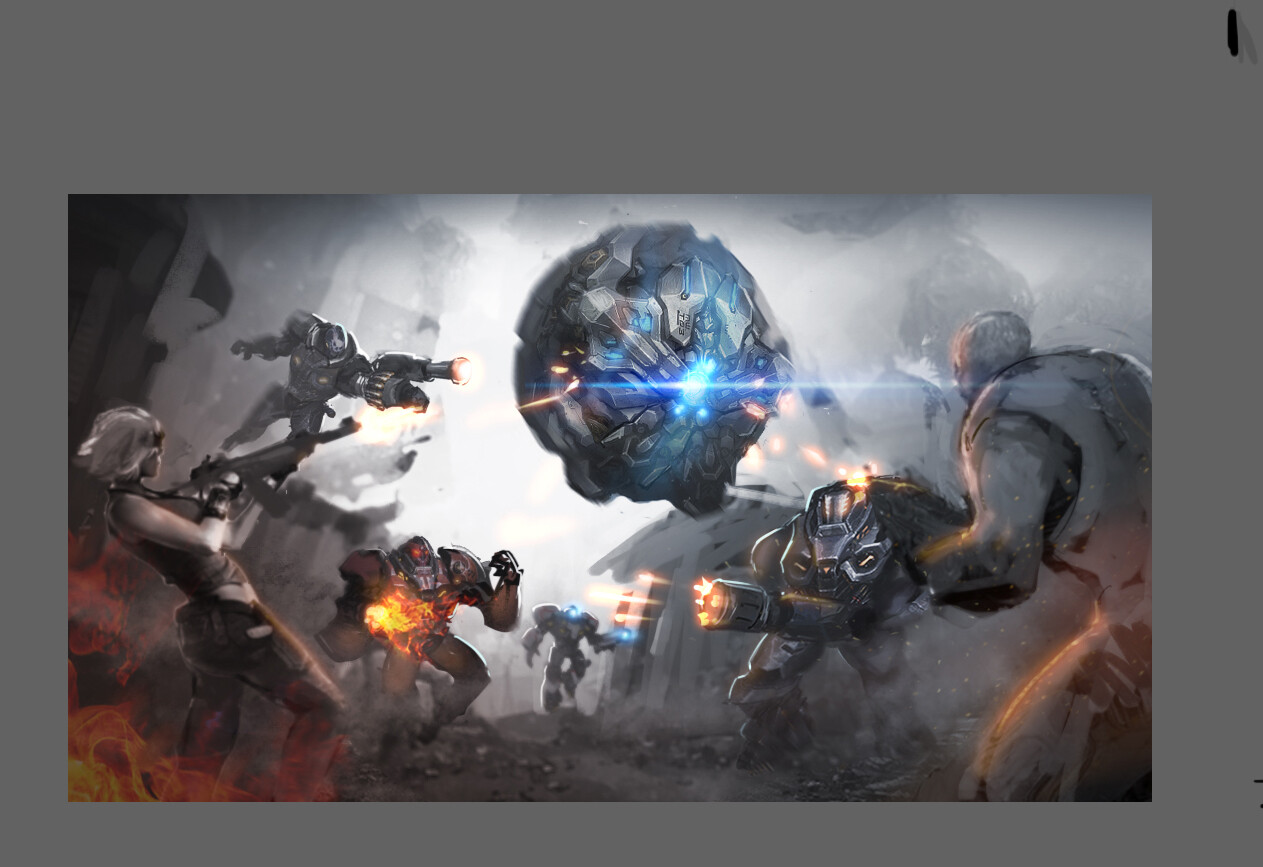 ArtStation - shooting game poster