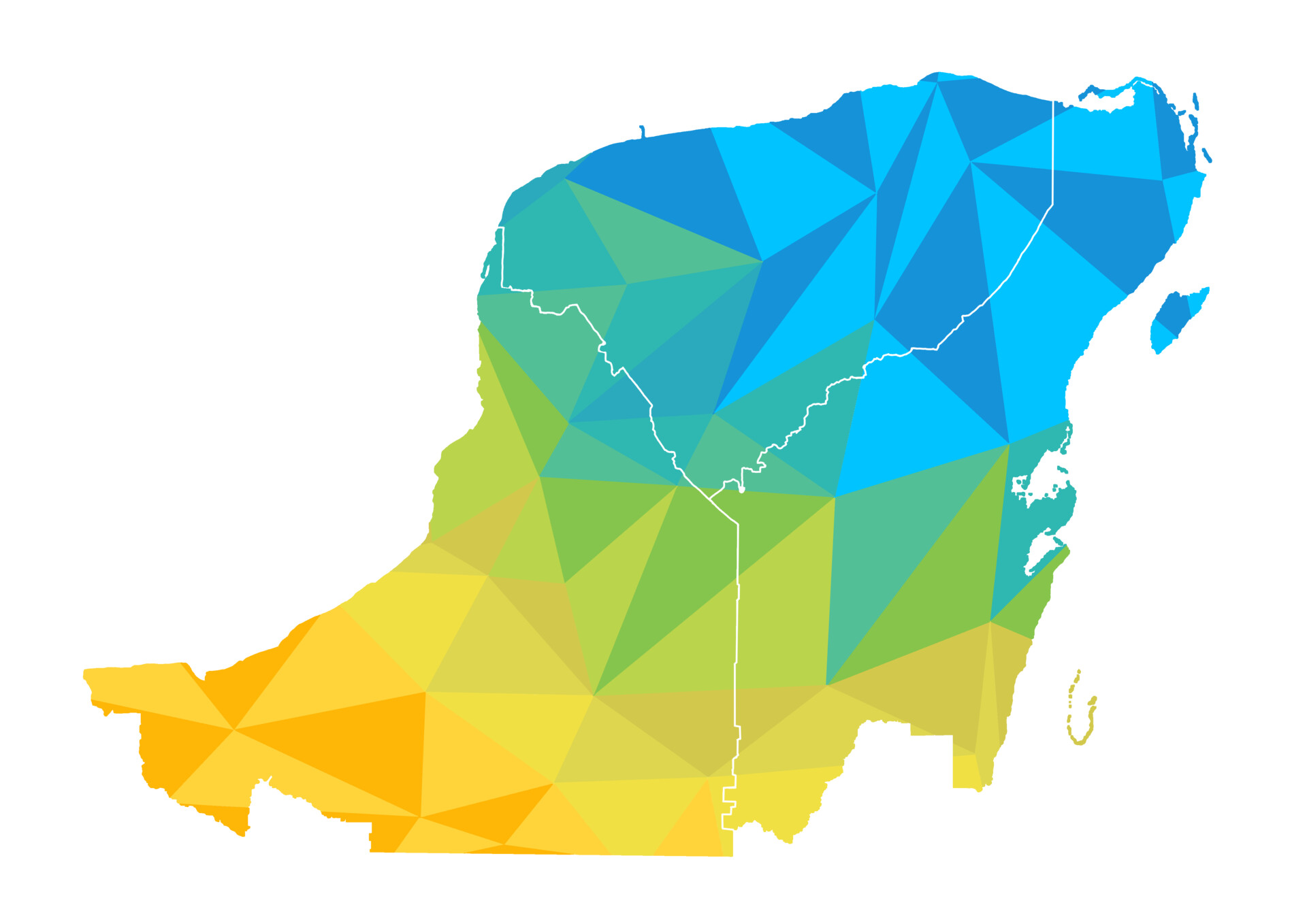 ArtStation - Yucatan peninsula minimal map