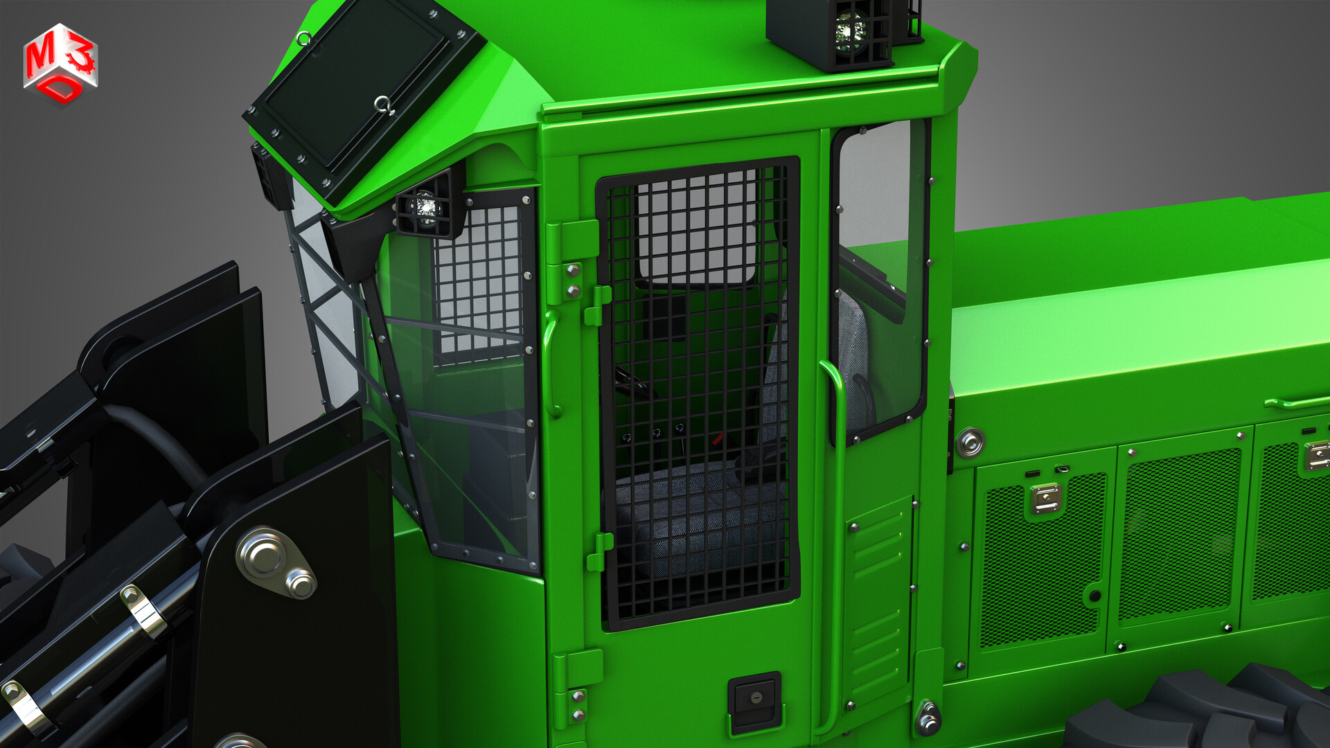 Markos 3d - Wheeled Feller Buncher 3D model