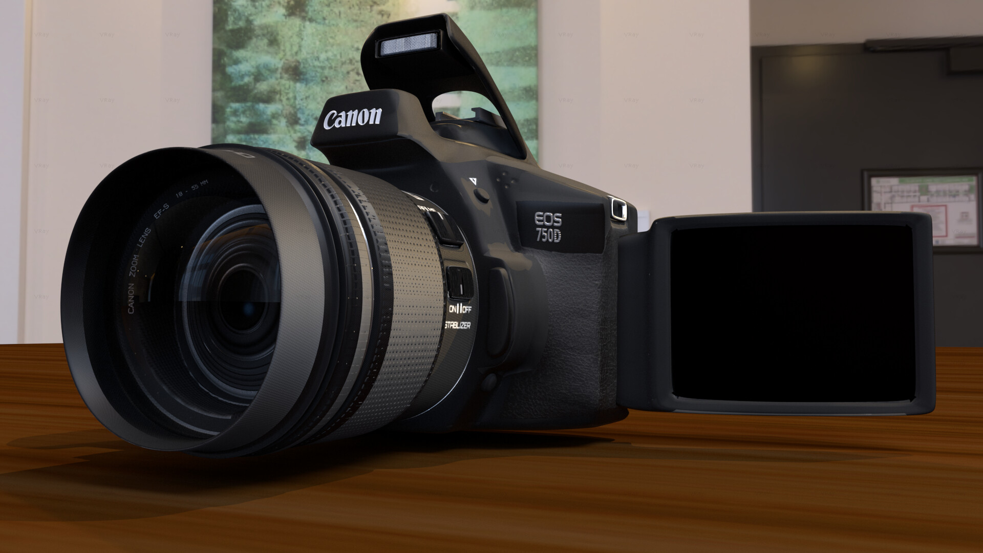ArtStation - Canon DSLR 750 3D realistic model