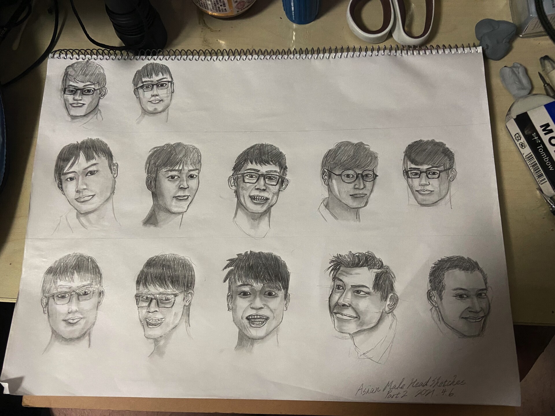 ArtStation - Asian Male sketches 01 part 2