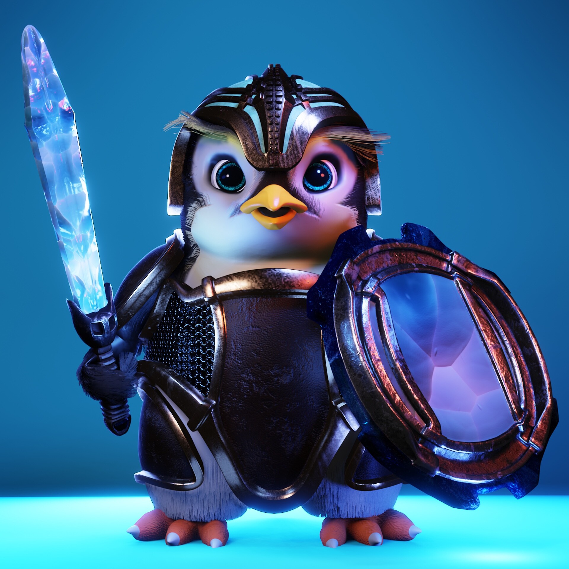 ArtStation - Penguin warrior