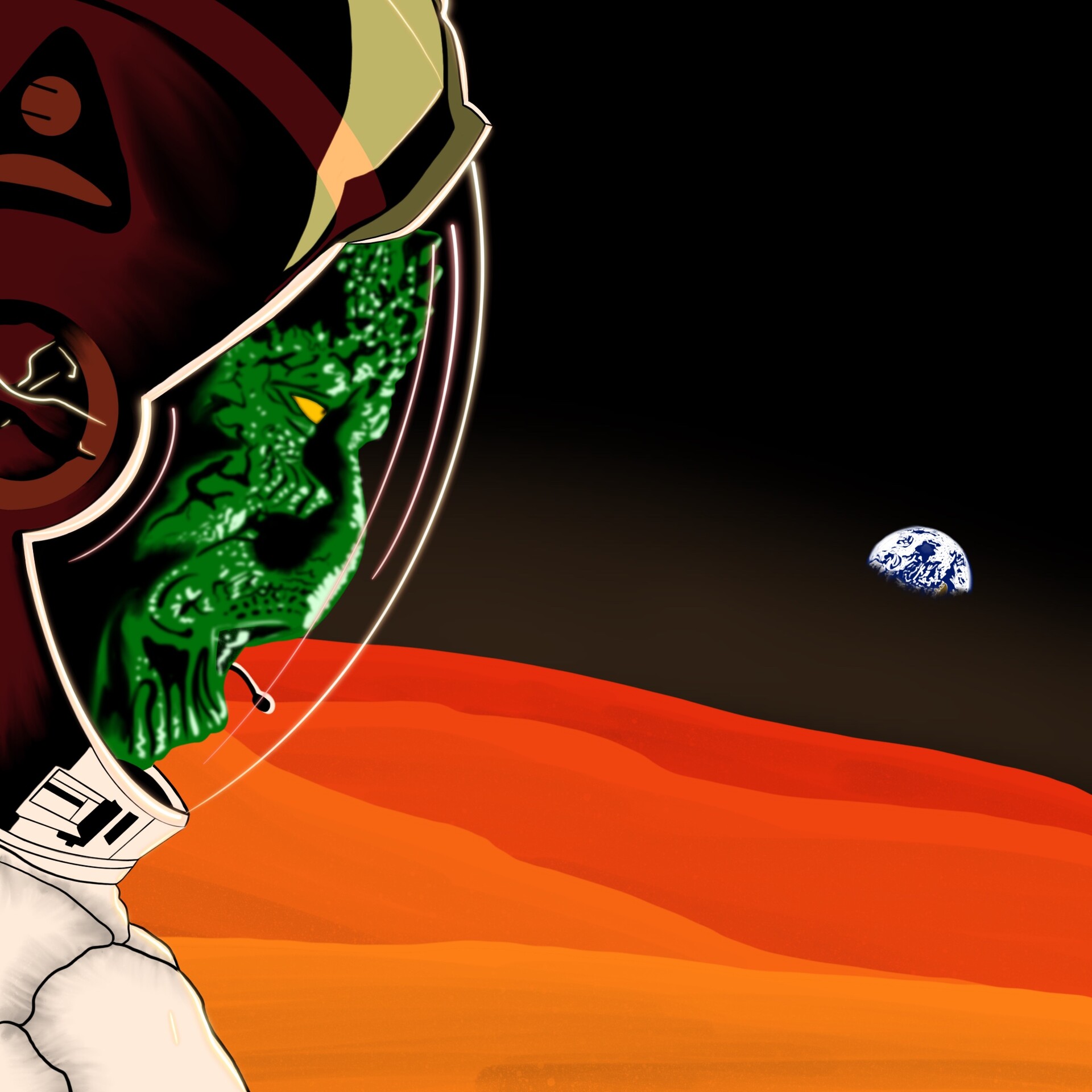Cartoon Aliens On Mars