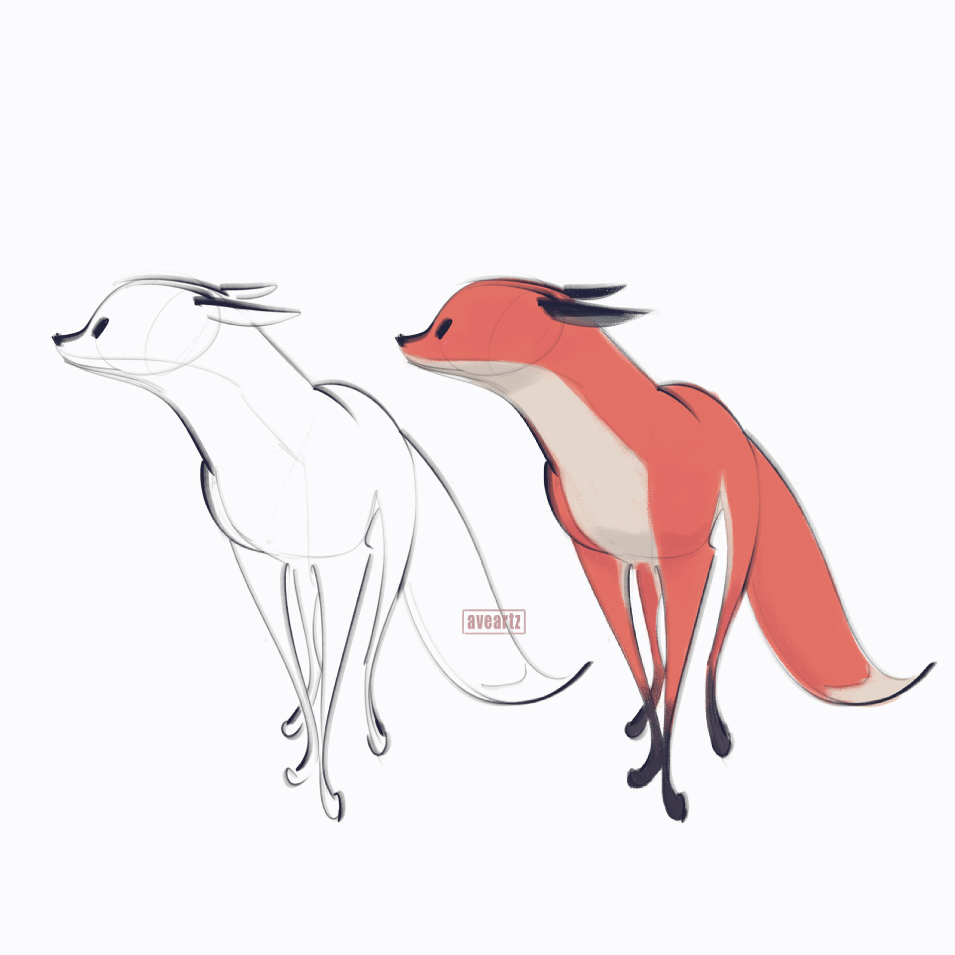 ArtStation - Fox sketch
