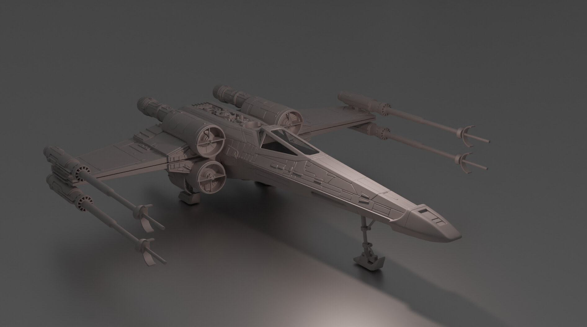 ArtStation - XWing Model in Blender
