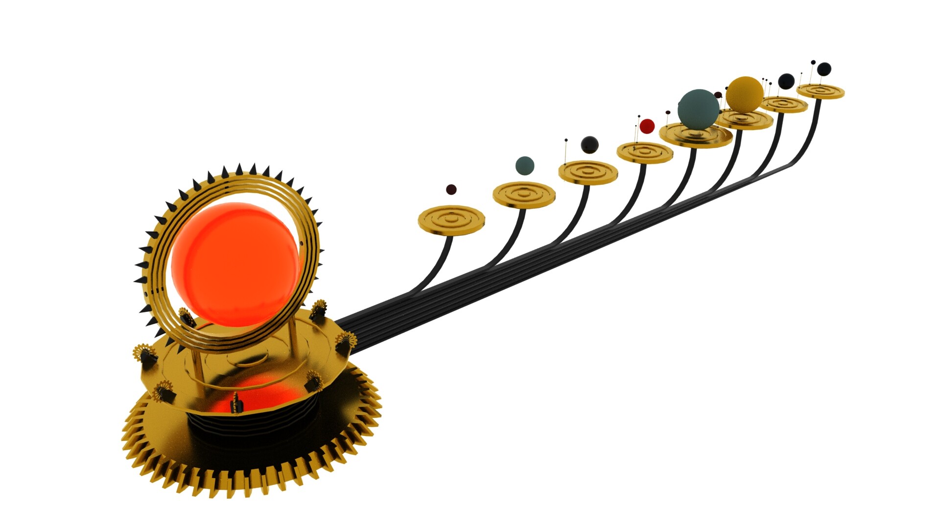 ArtStation - solar system (orrery)