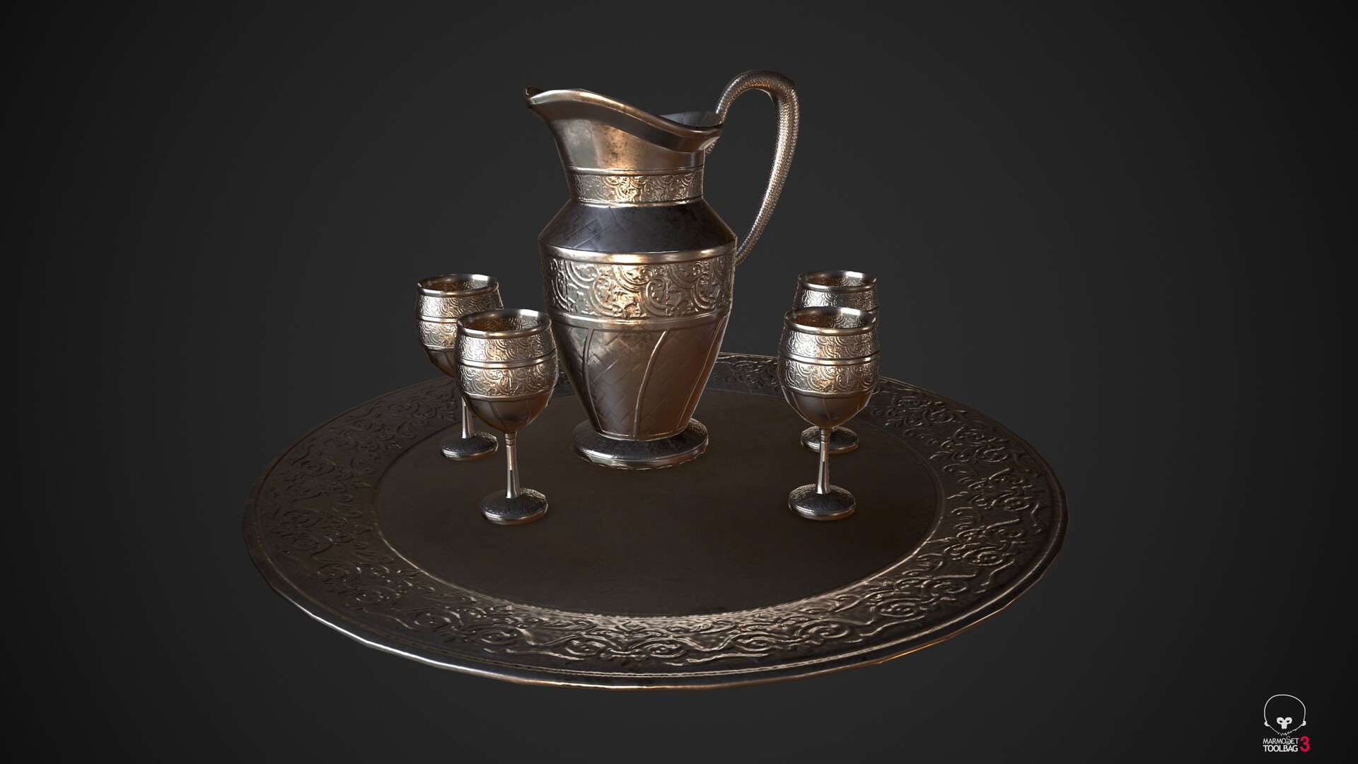 ArtStation - Jug & cups (Tableware)