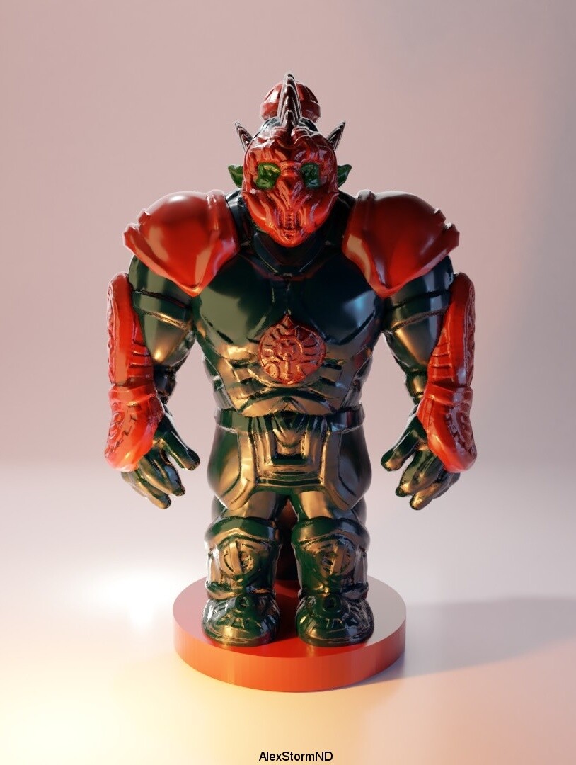 ArtStation - Armored Ogre with Stonemaul Sword color