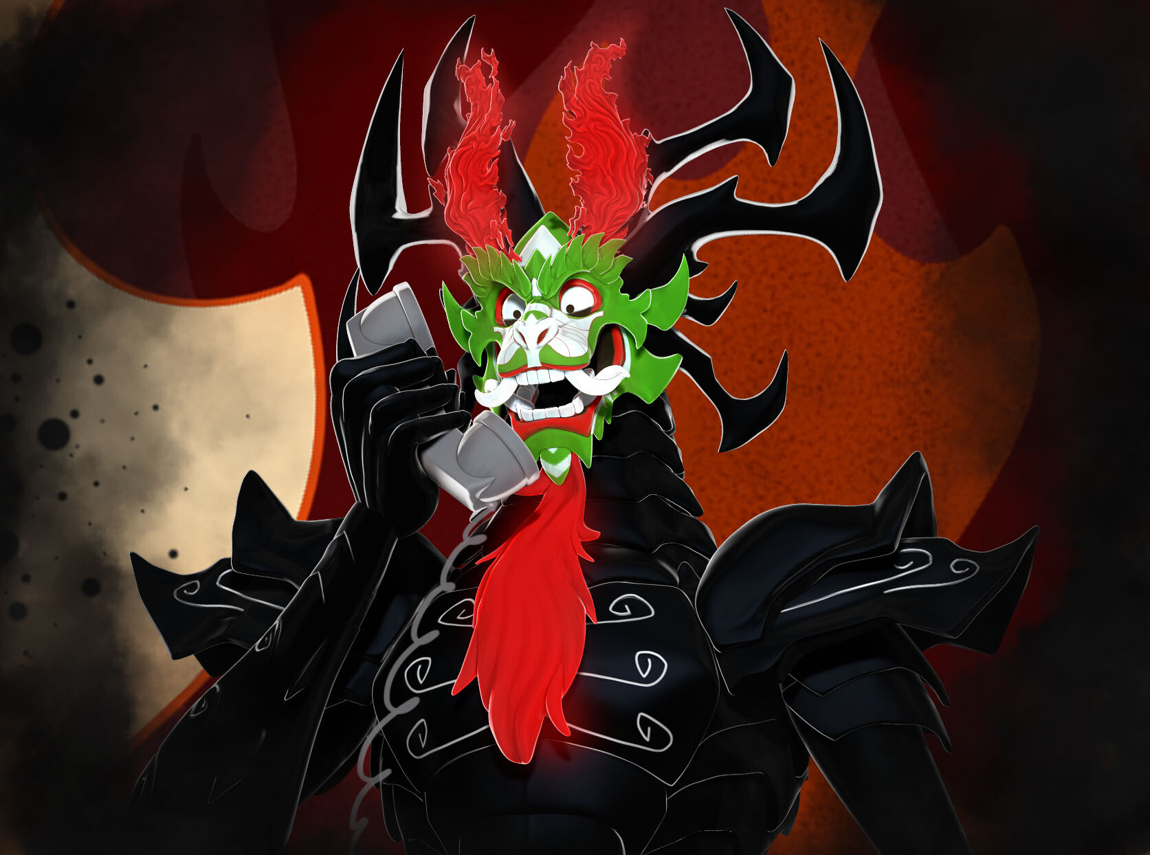 ArtStation - Black Mass of Darkness, Aku