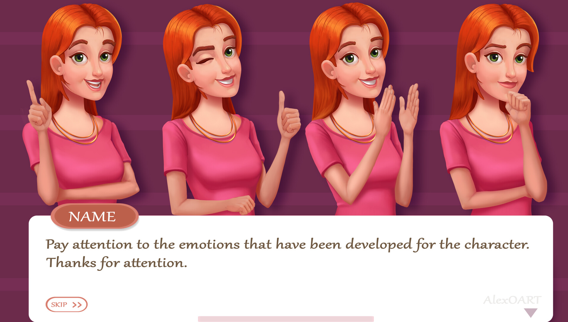 ArtStation - 2D character, emotions.