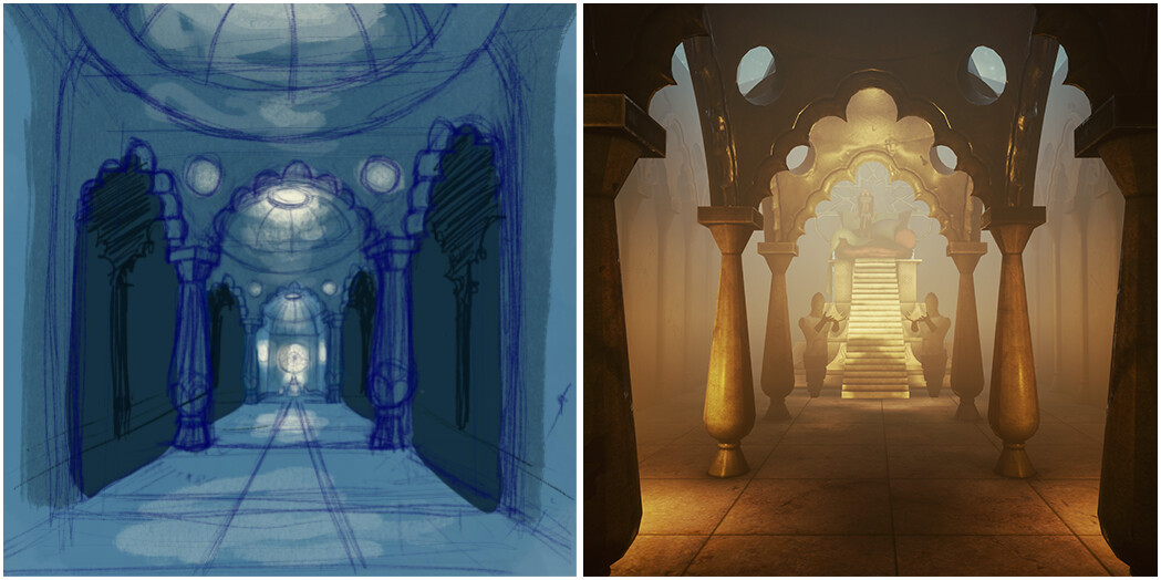 ArtStation - Djinna's Lamp - Concept Art Throne Room