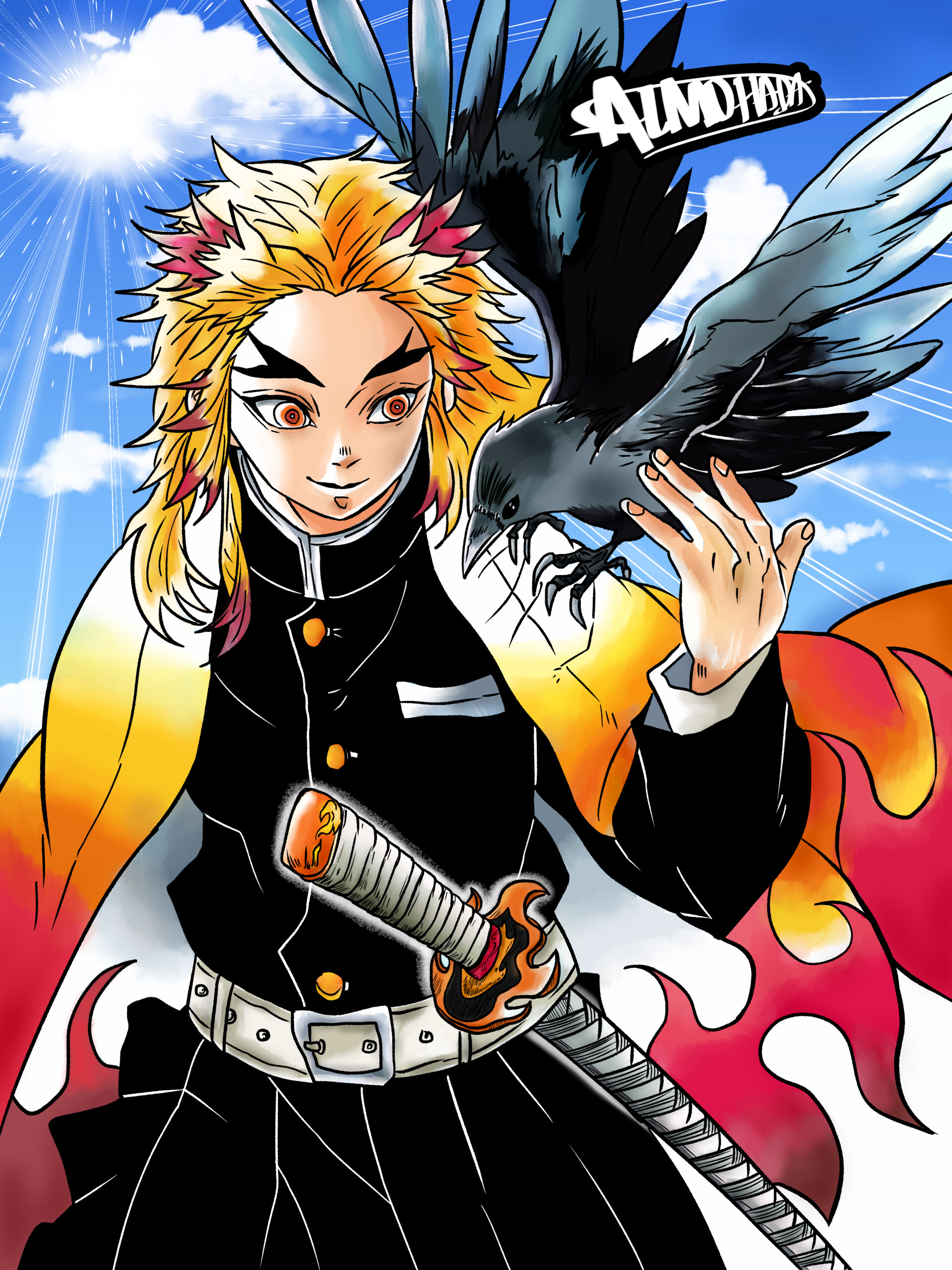 ArtStation - RENGOKU KYUJURO - DEMON SLAYER