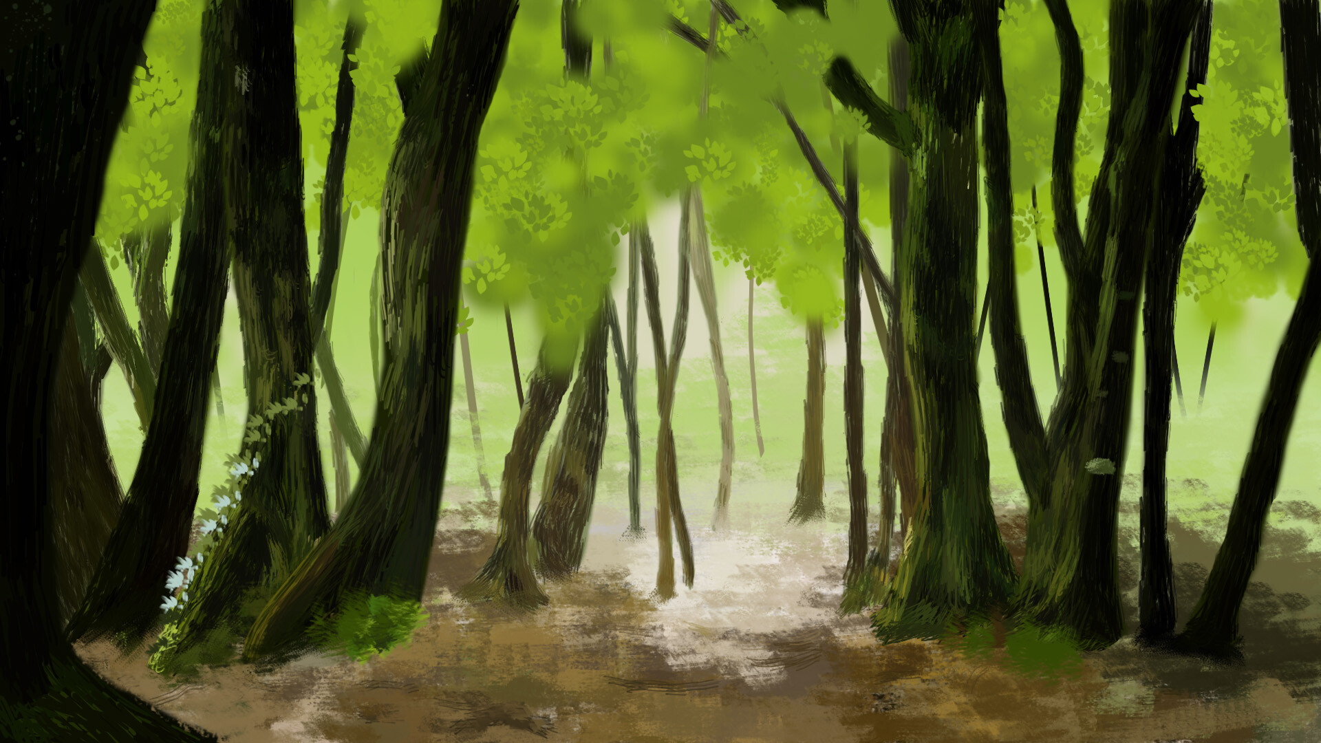 ArtStation - Forest matt painting