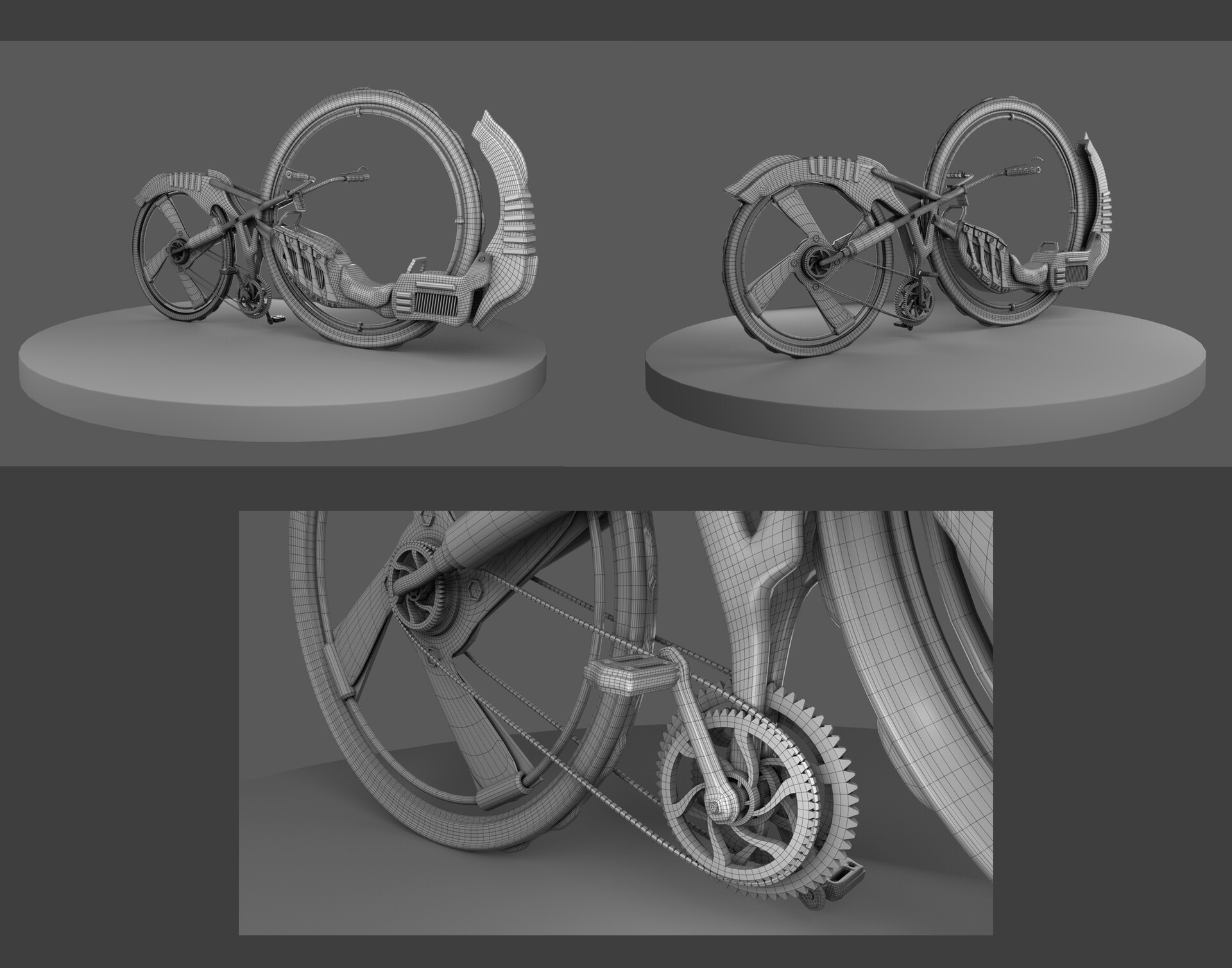 ArtStation - Modeling study - Futuristic Bike
