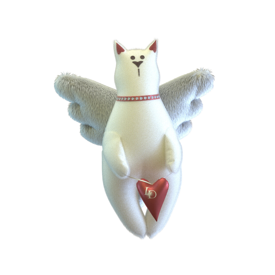ArtStation - Joy "cat with wings". Marvelous designer