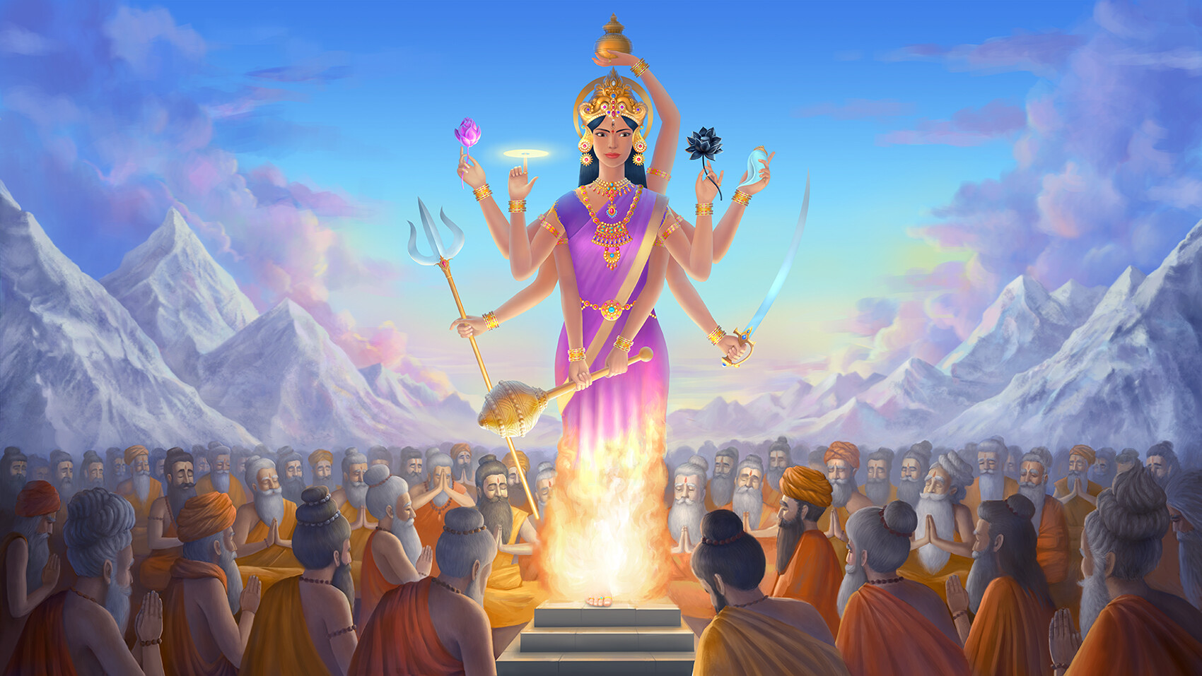 ArtStation - The apparition of the goddess Padmavati