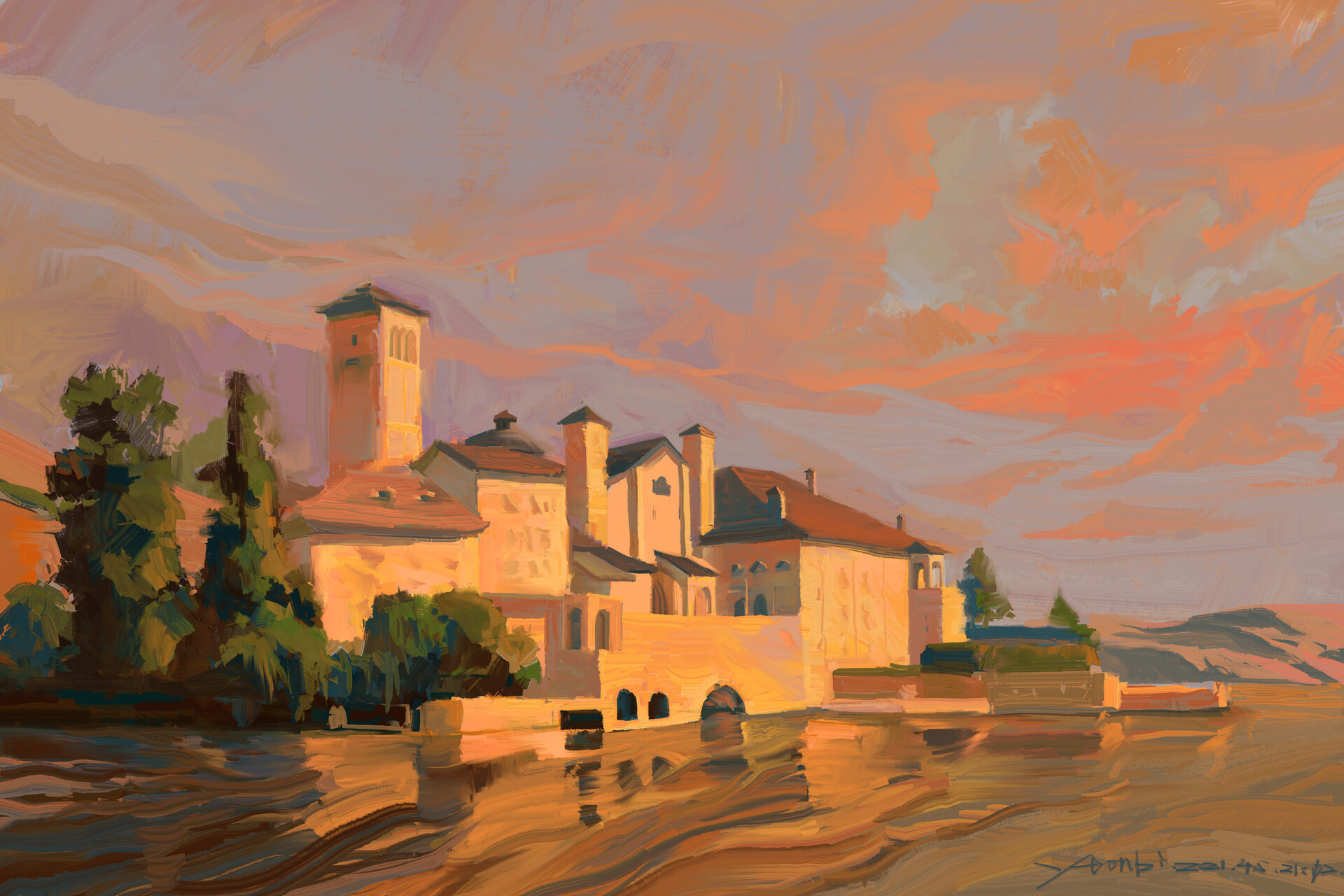 ArtStation - Oil painting sketch