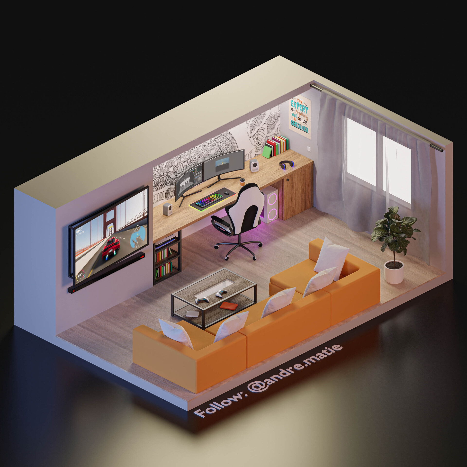 ArtStation - Gaming Room Setup