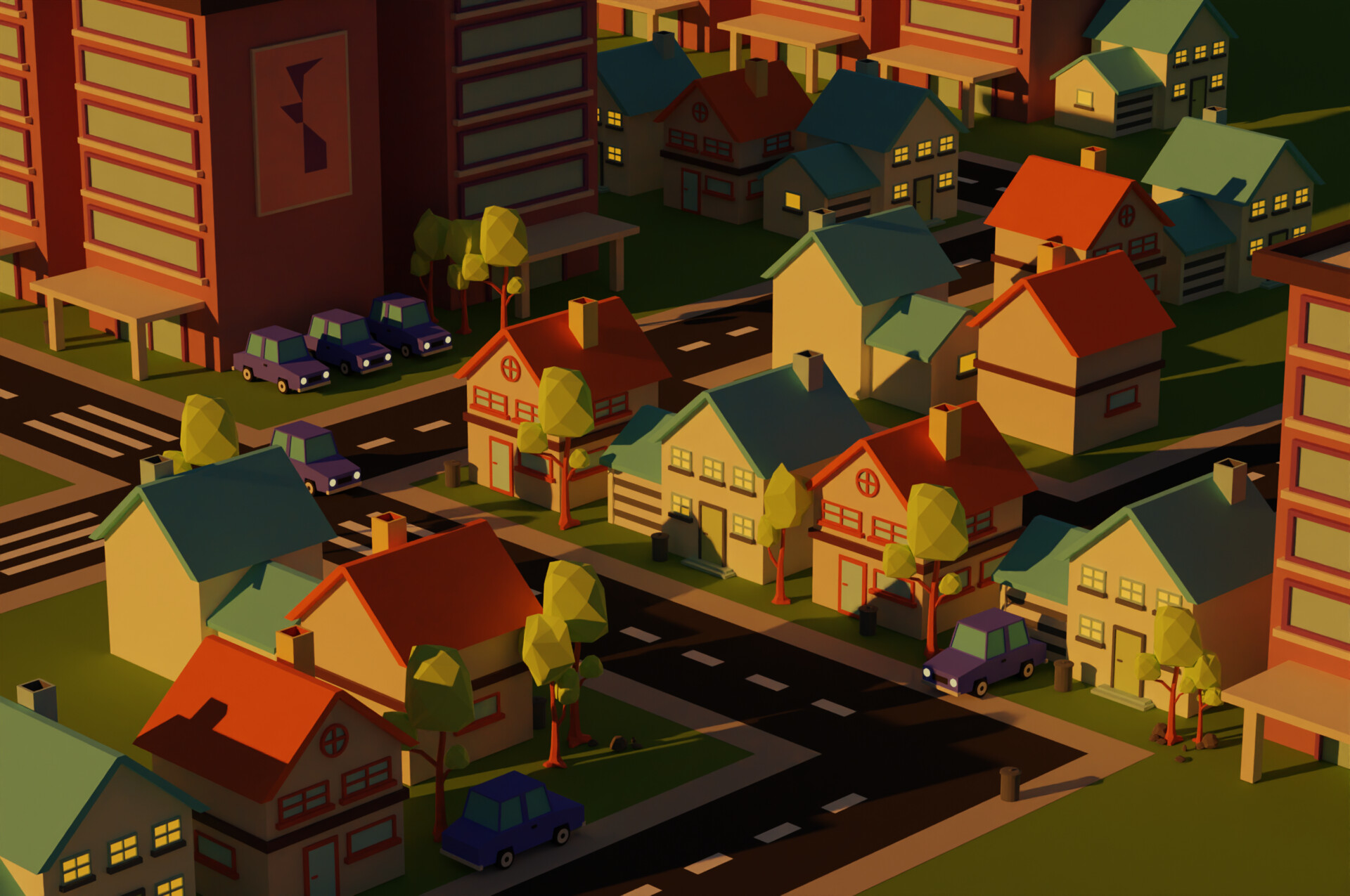 ArtStation - Low Poly City Assets Pack - WIP