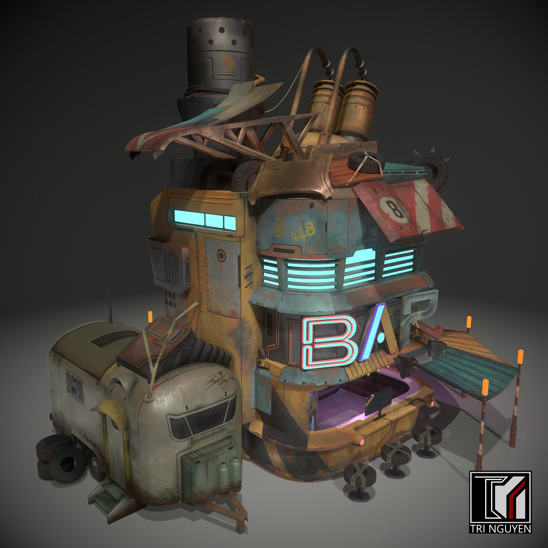 ArtStation - Bar Junker Town _ Overwatch fanart