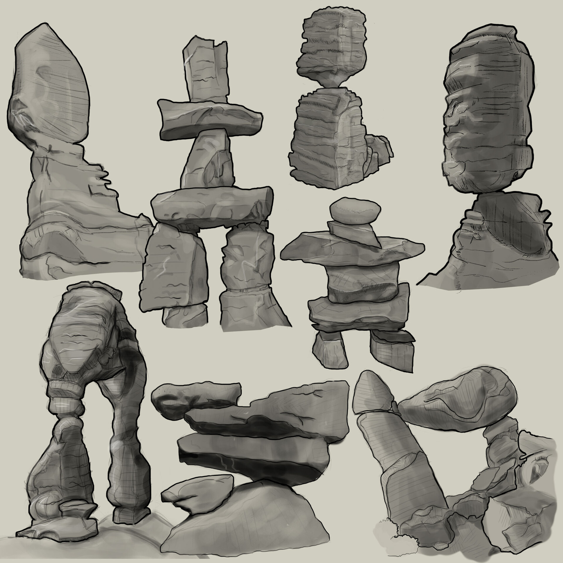 ArtStation - Stones/Rocks studies 1