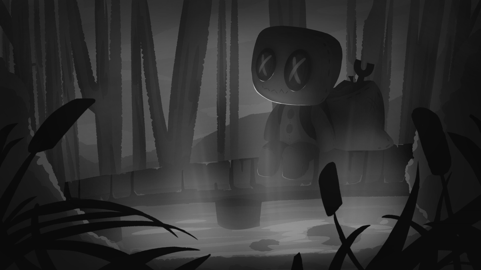 ArtStation - grayscale illustration