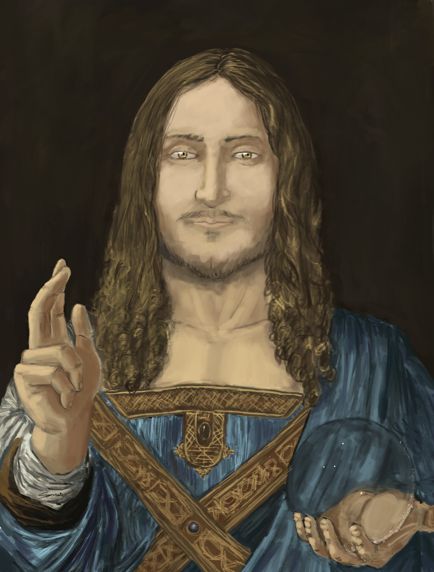 ArtStation - Releitura da obra de Leonardo da Vinci "Salvator Mundi"