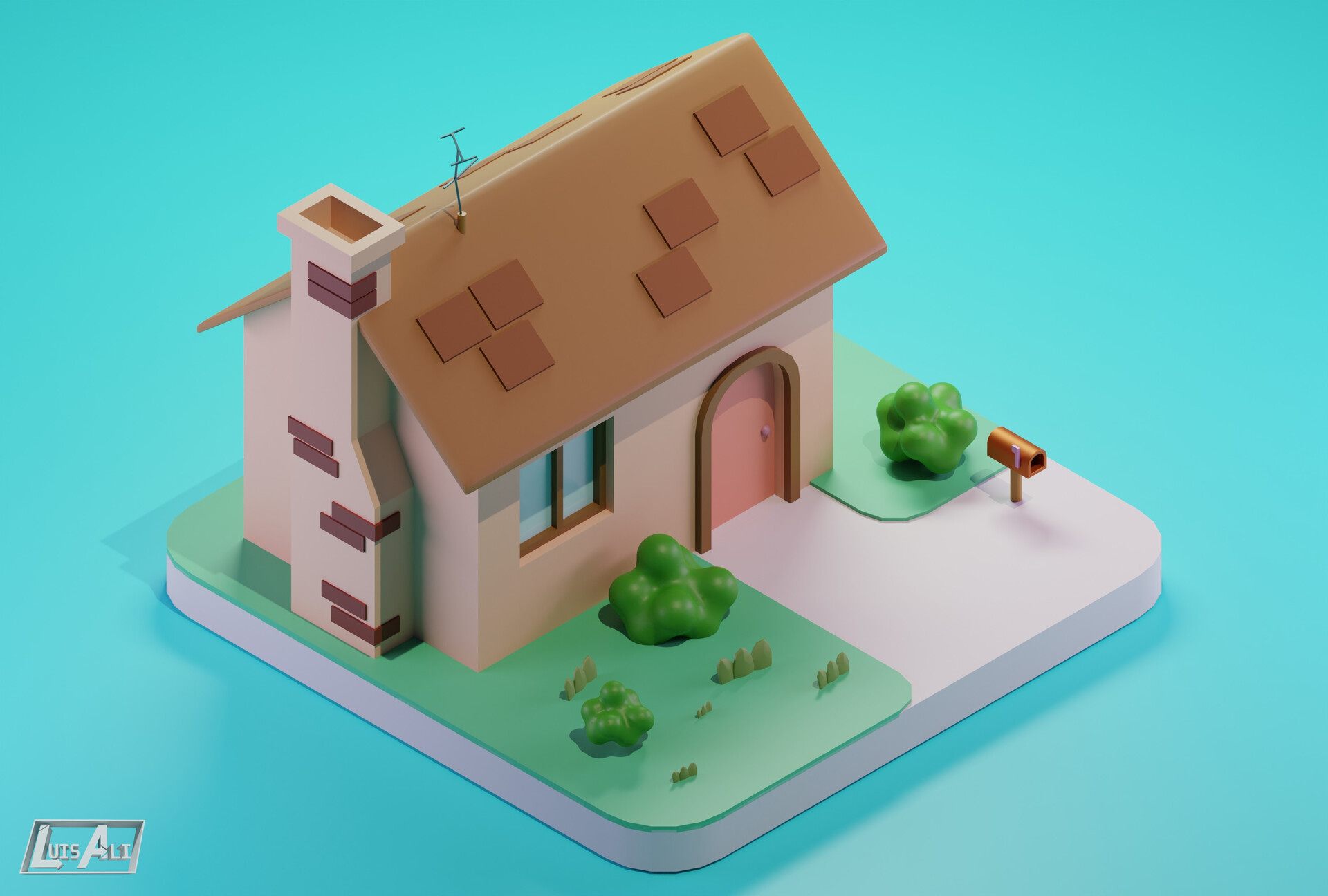 ArtStation - 3D Low Poly Simple House