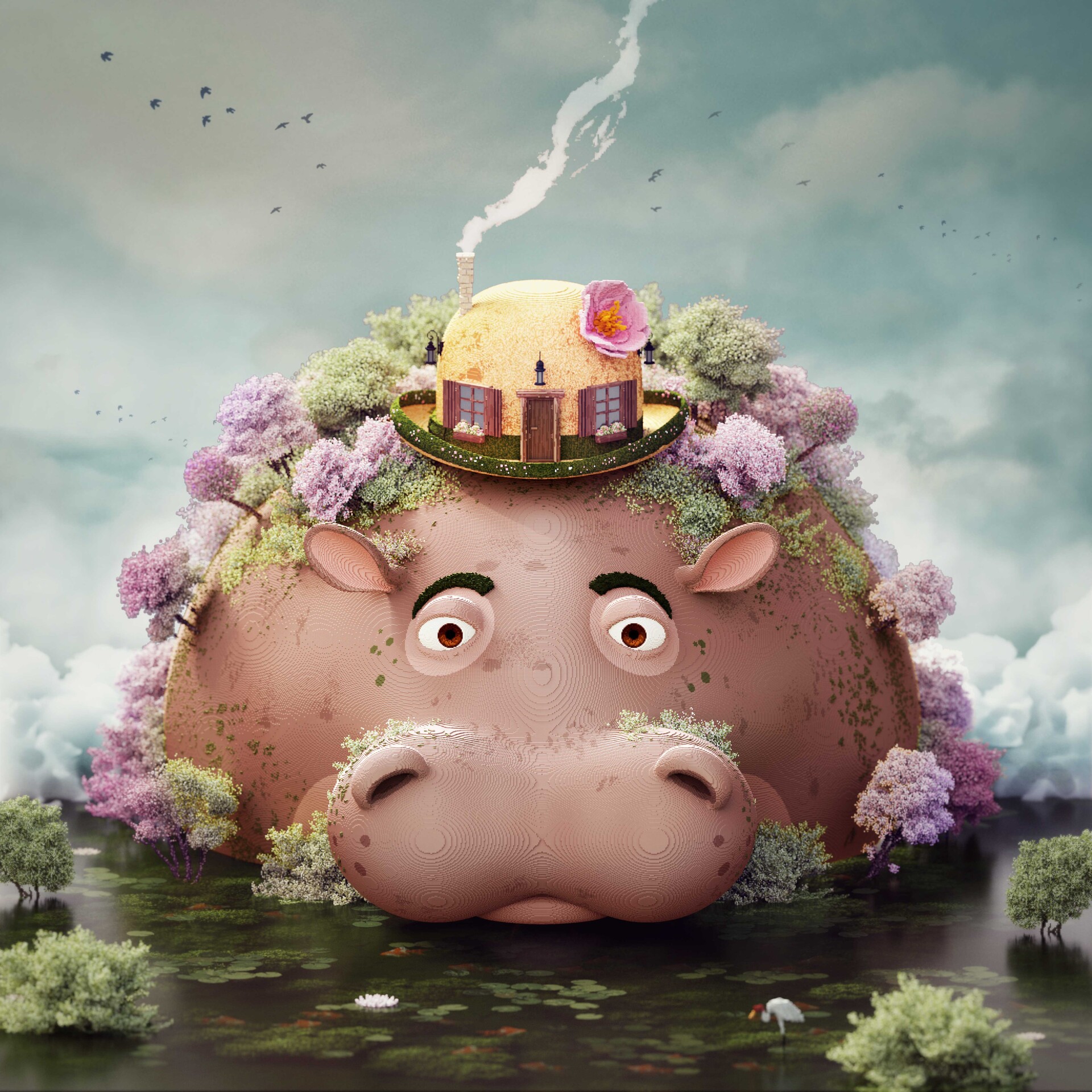 ArtStation - Gonzo, a very friendly Hippo