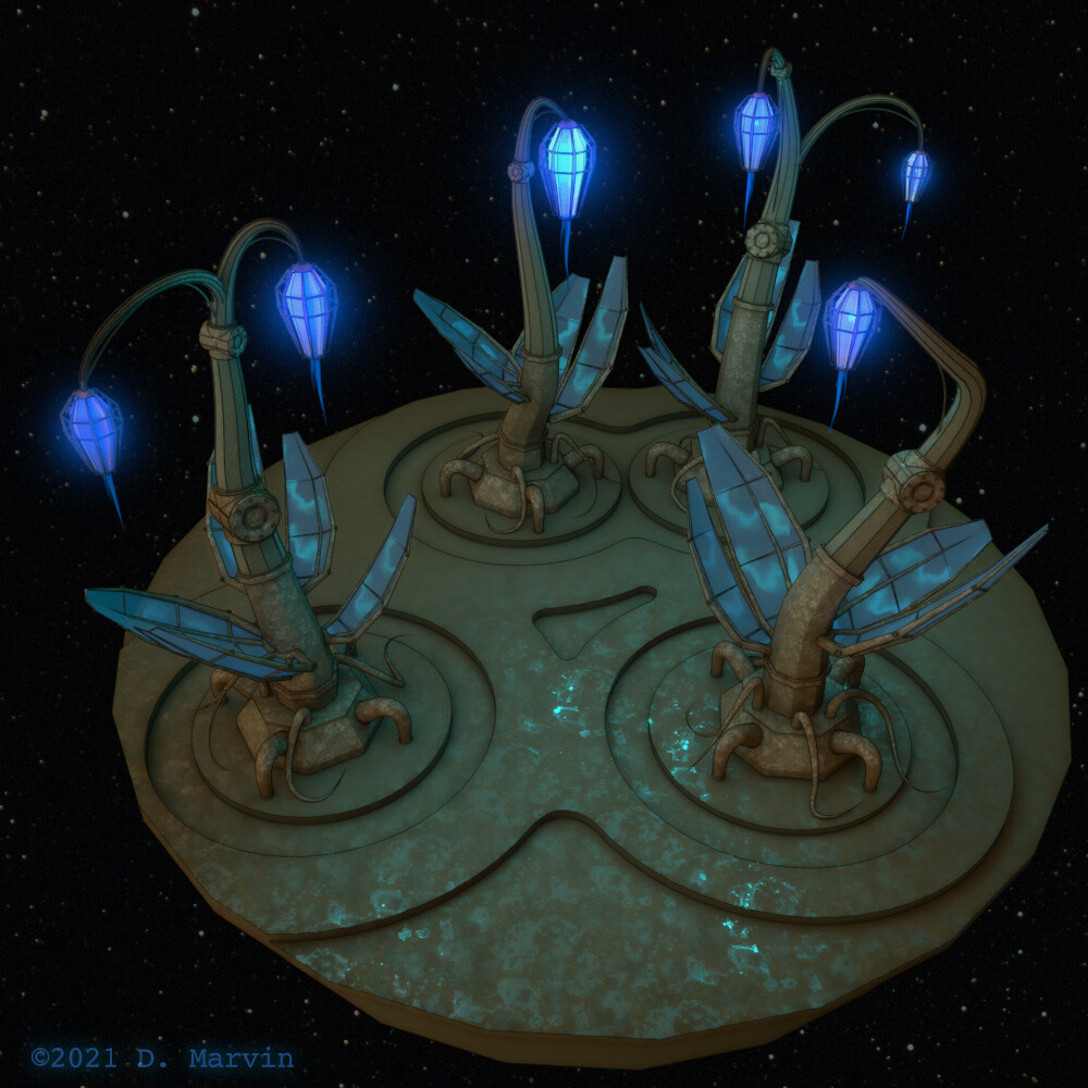 ArtStation - Biomechanical space plants