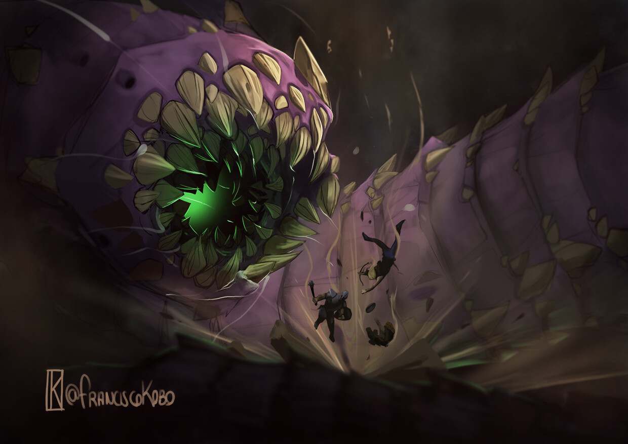 ArtStation - Purple devourer DnD