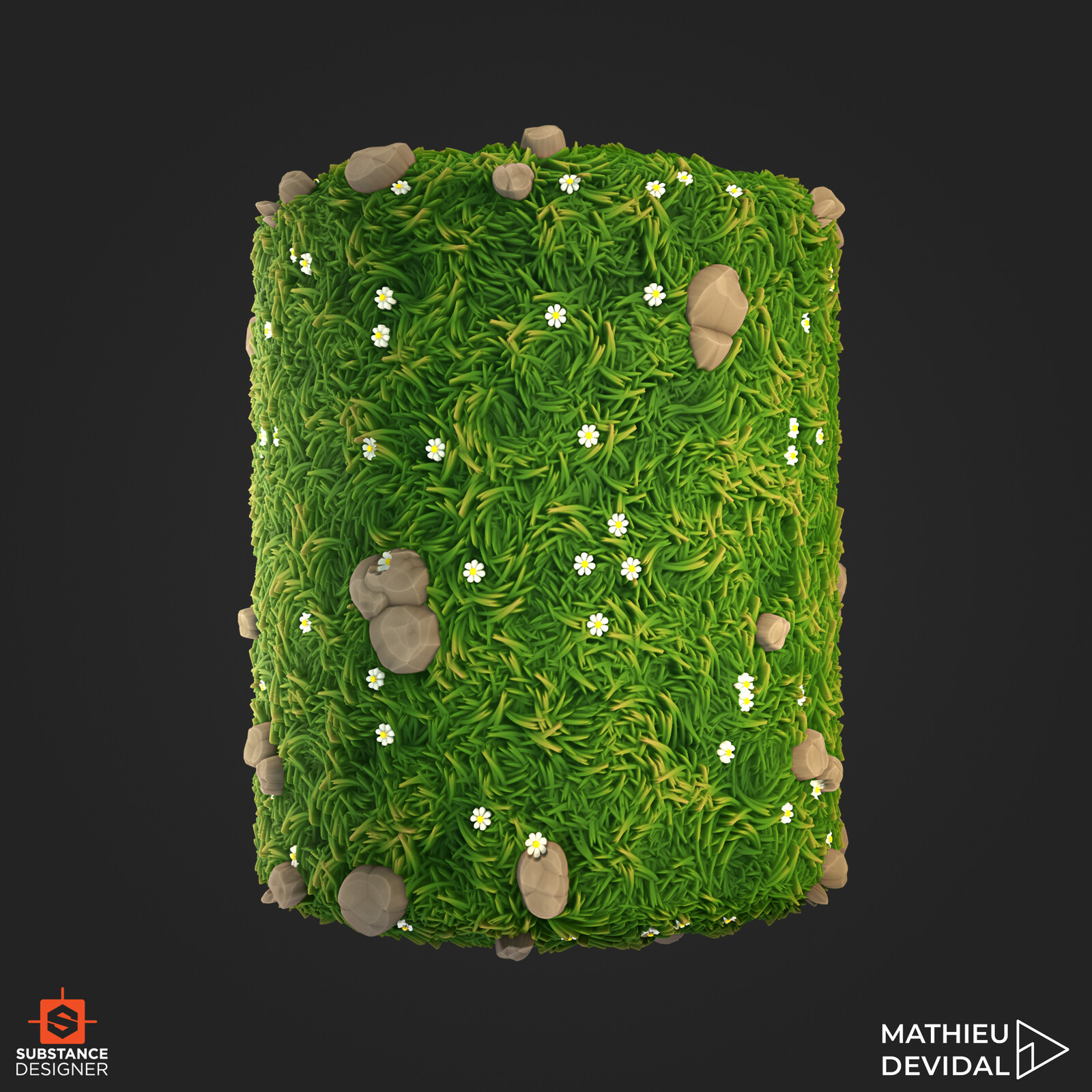 Mathieu Devidal - Stylized Grass Material - Substance Designer