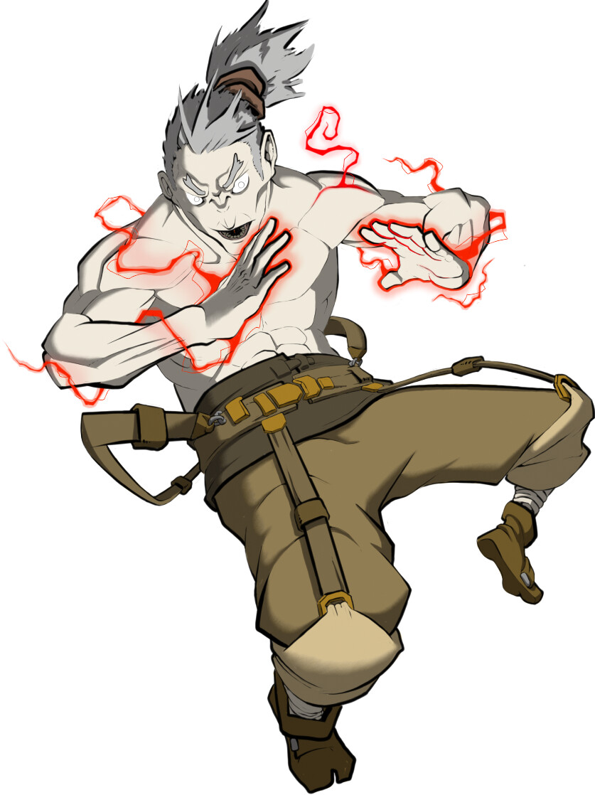 ArtStation - Random red lightning muscle dude