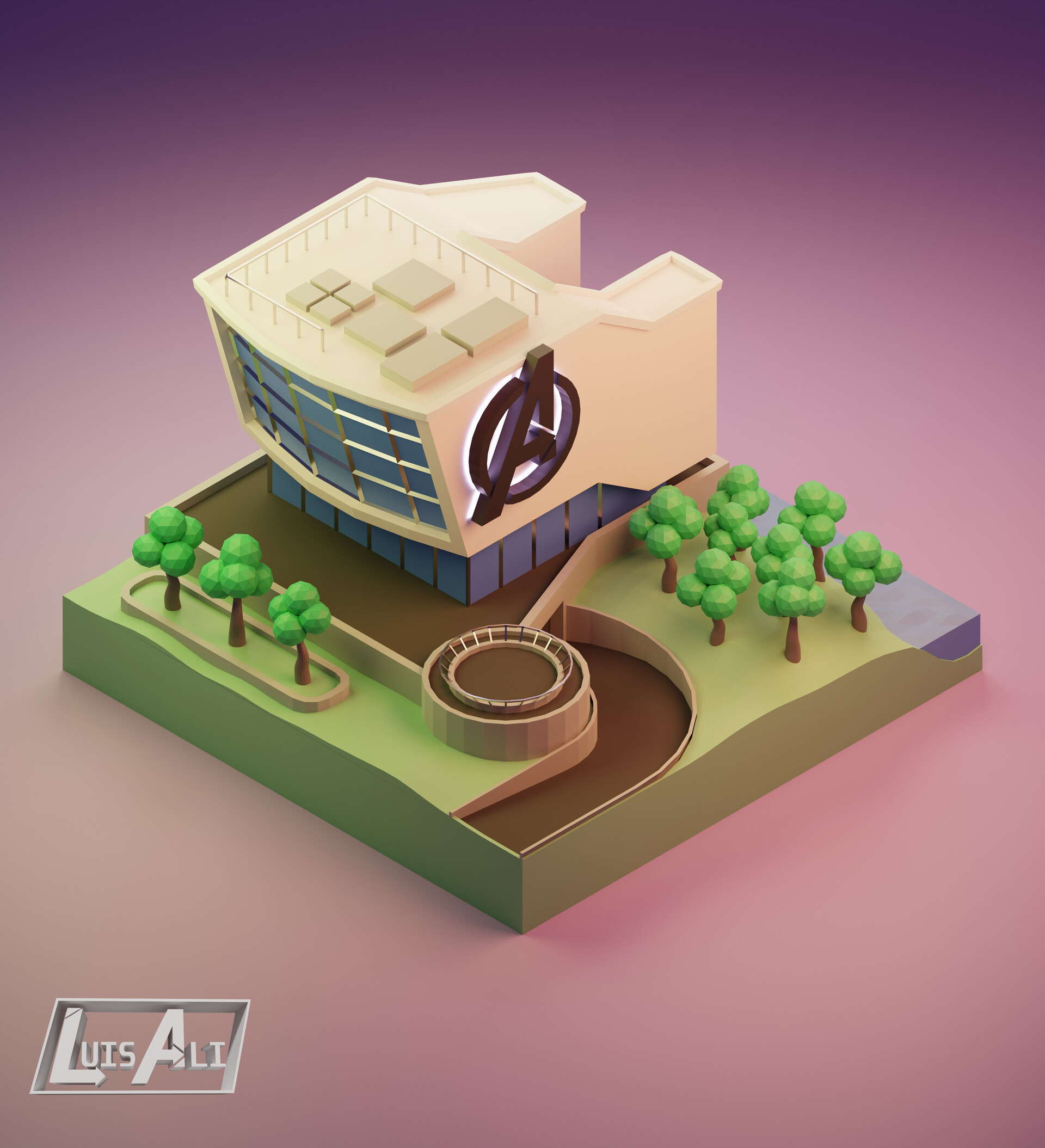 ArtStation - 3D Avengers Tower