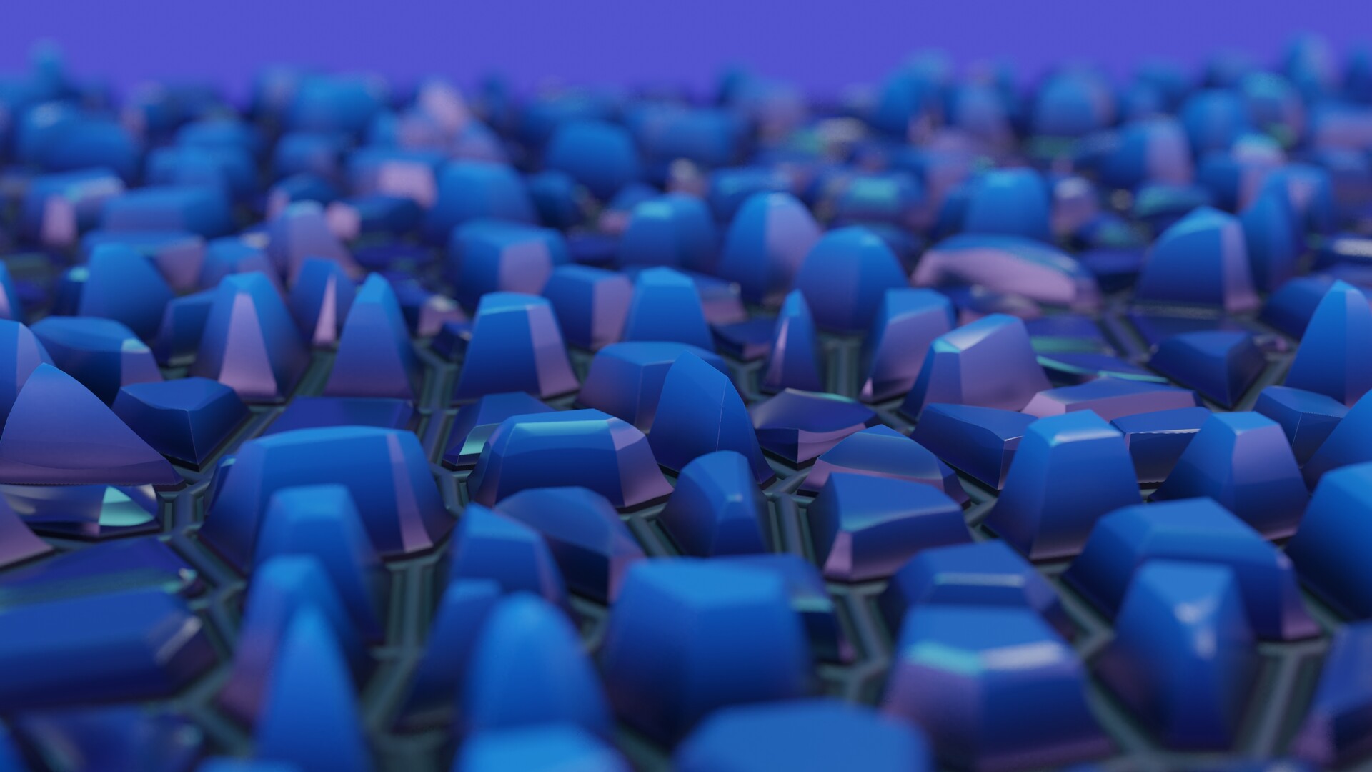 ArtStation - Abstract Blue Crystals Animated Wallpaper