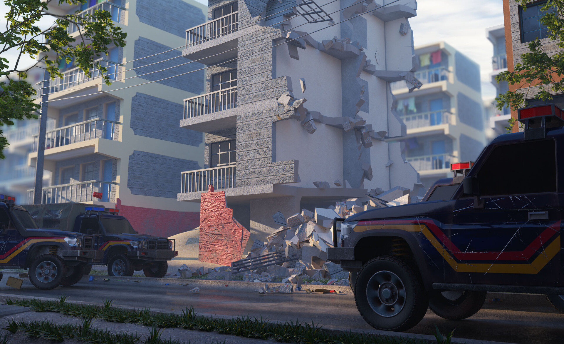 ArtStation - Building Demolition Test