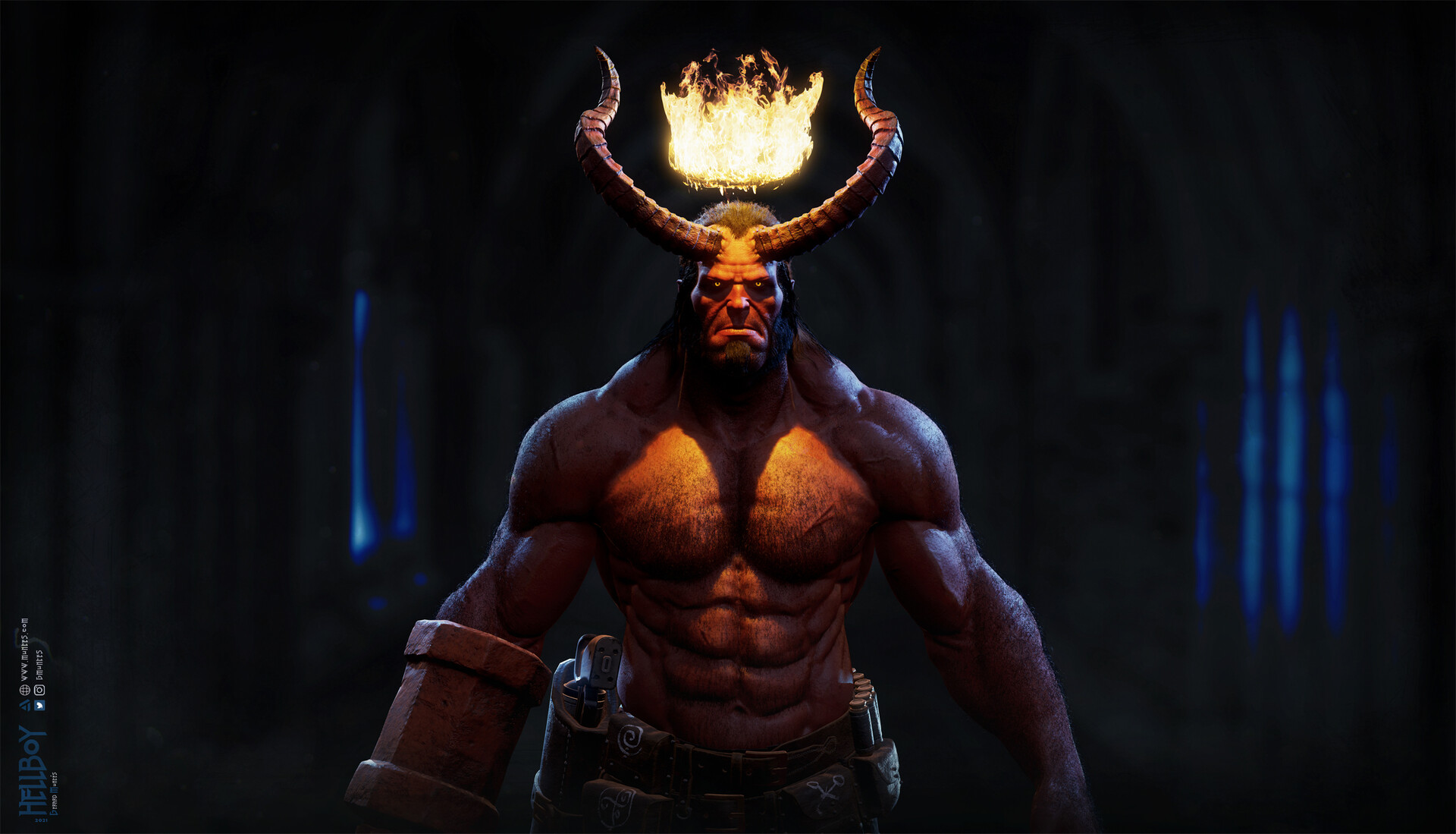 ArtStation - Hellboy Fire