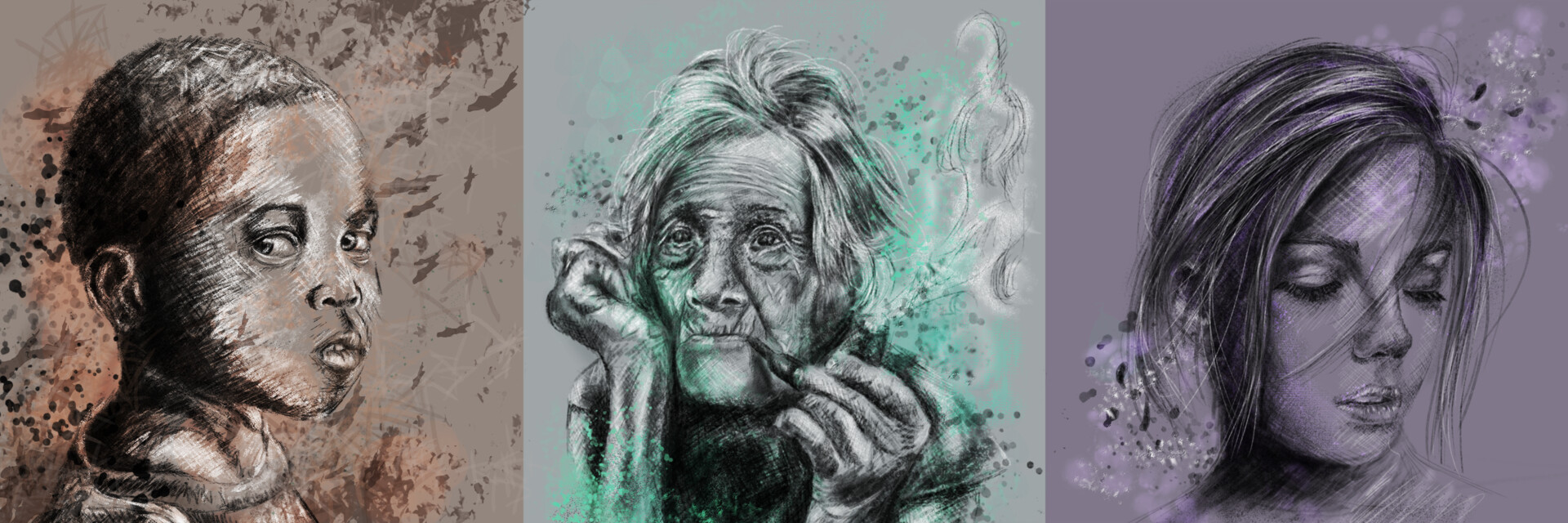 ArtStation - 3 portraits / 3 generations