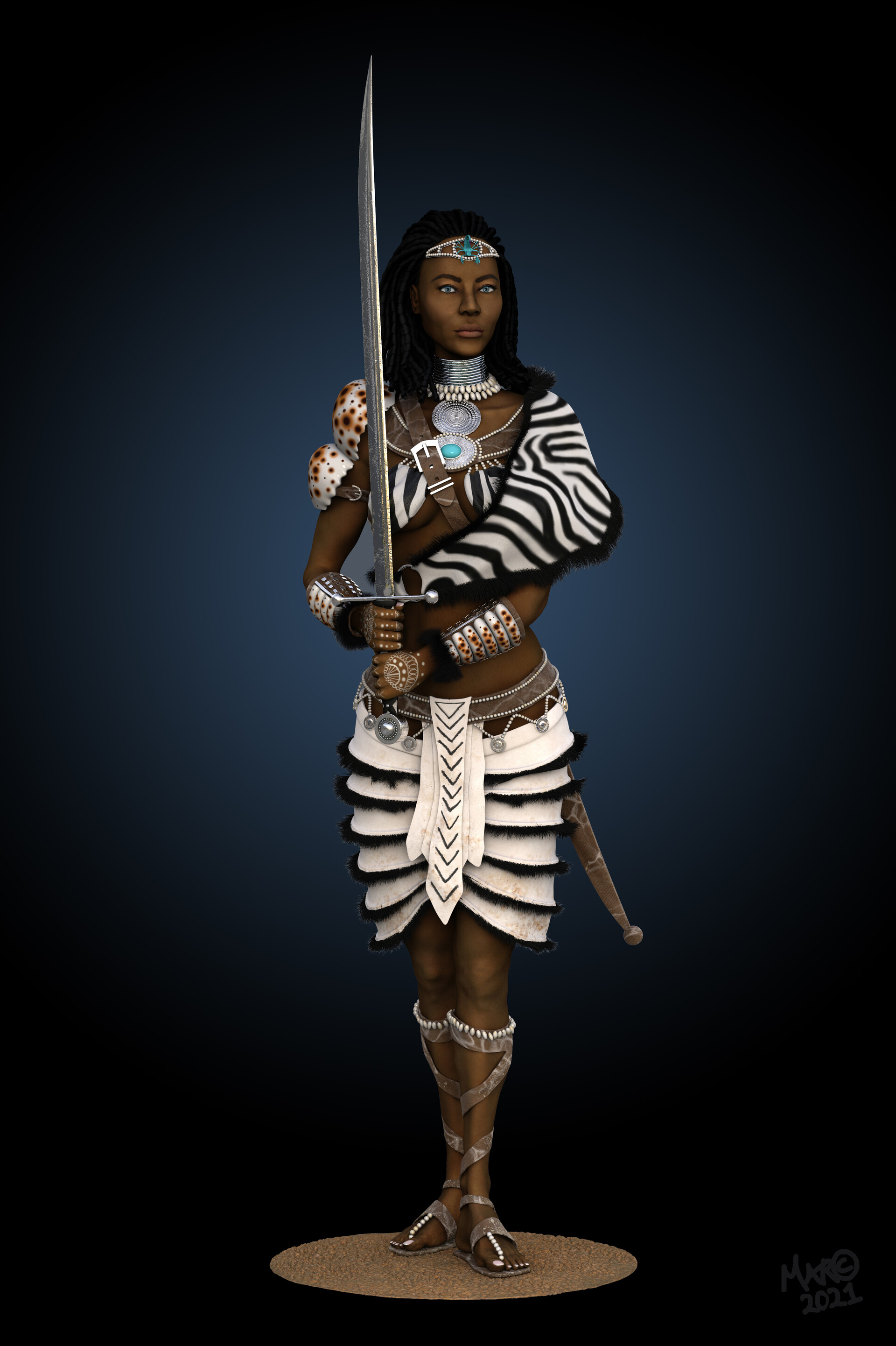 ArtStation - Warrior Queen of Nubia