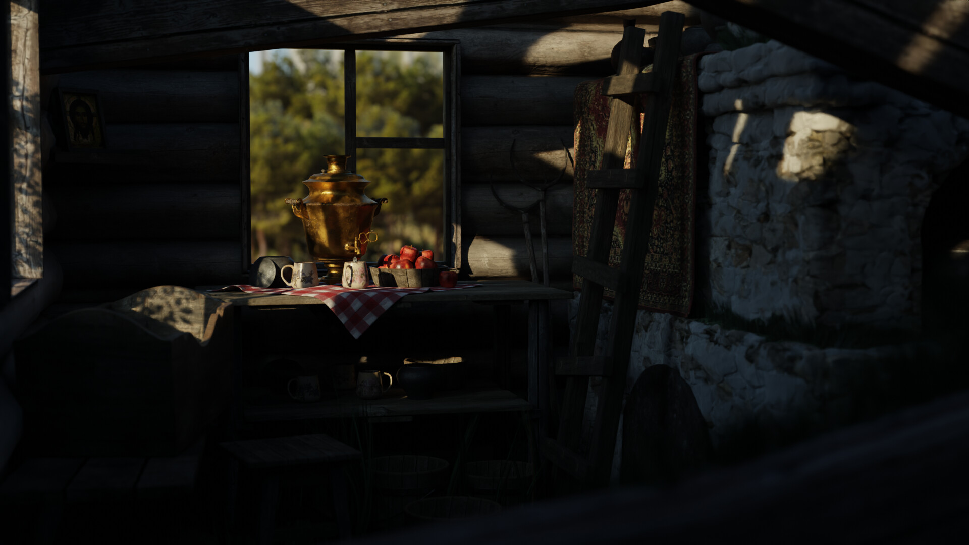 ArtStation - Russian Hut Interior