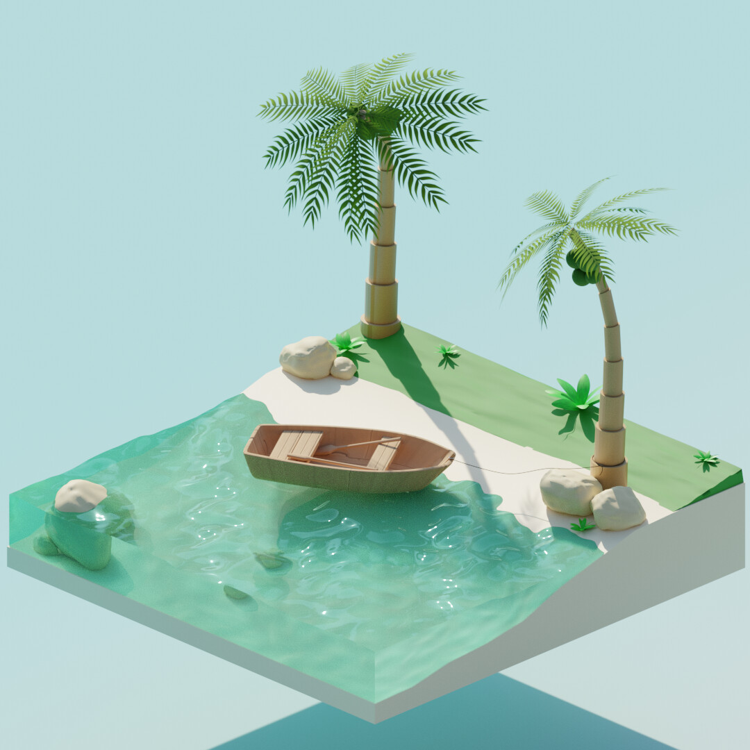 ArtStation - Tropical scene