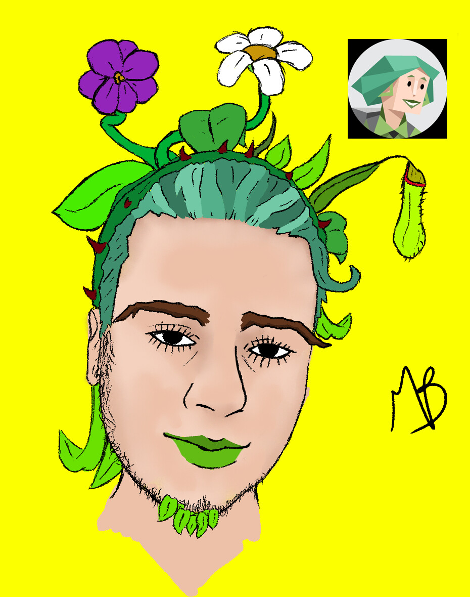 ArtStation - digital draw of myself inspired in MBTI ENFP