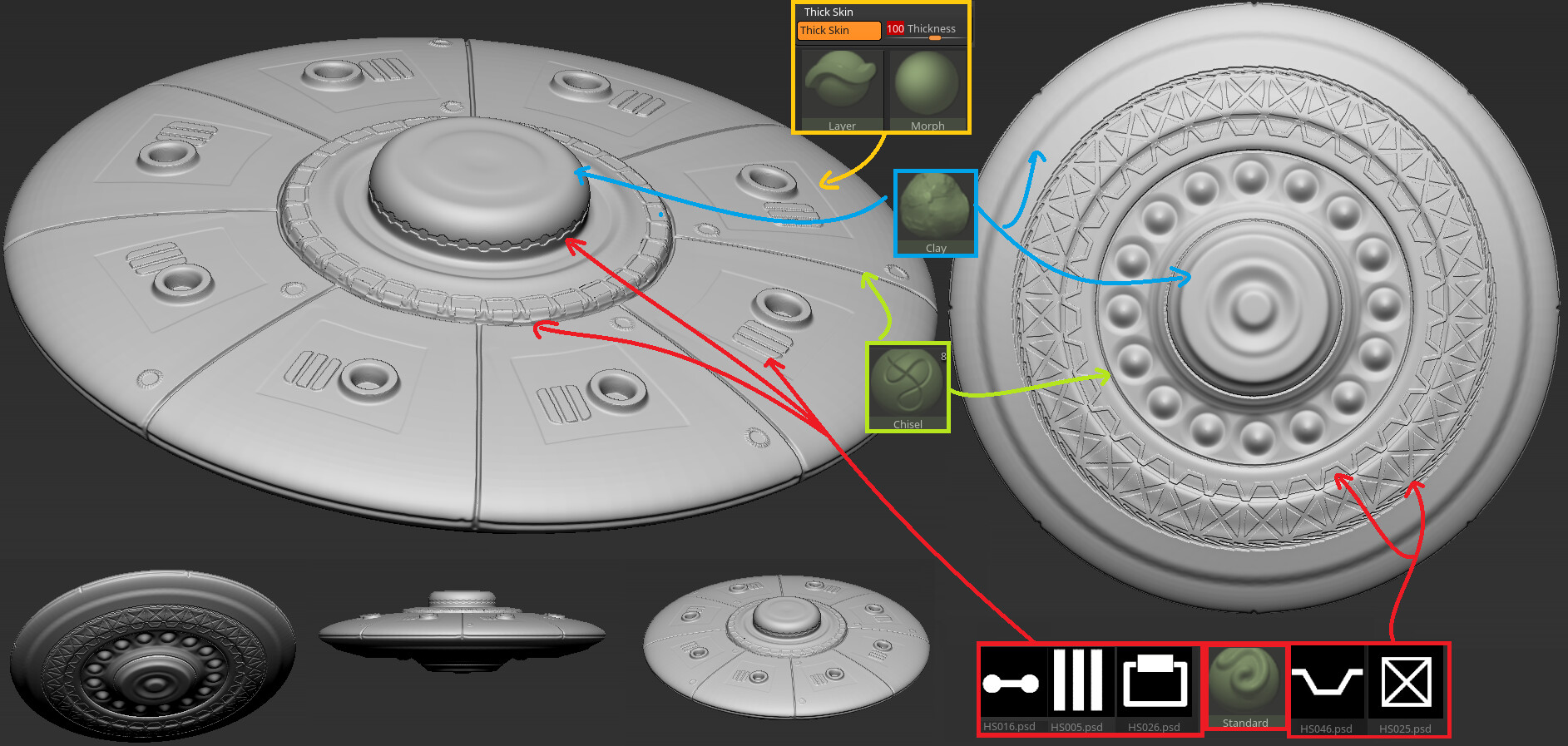 M0rph3u5 - Ideas for Panels creation utilizing ZBrush 2021 new features